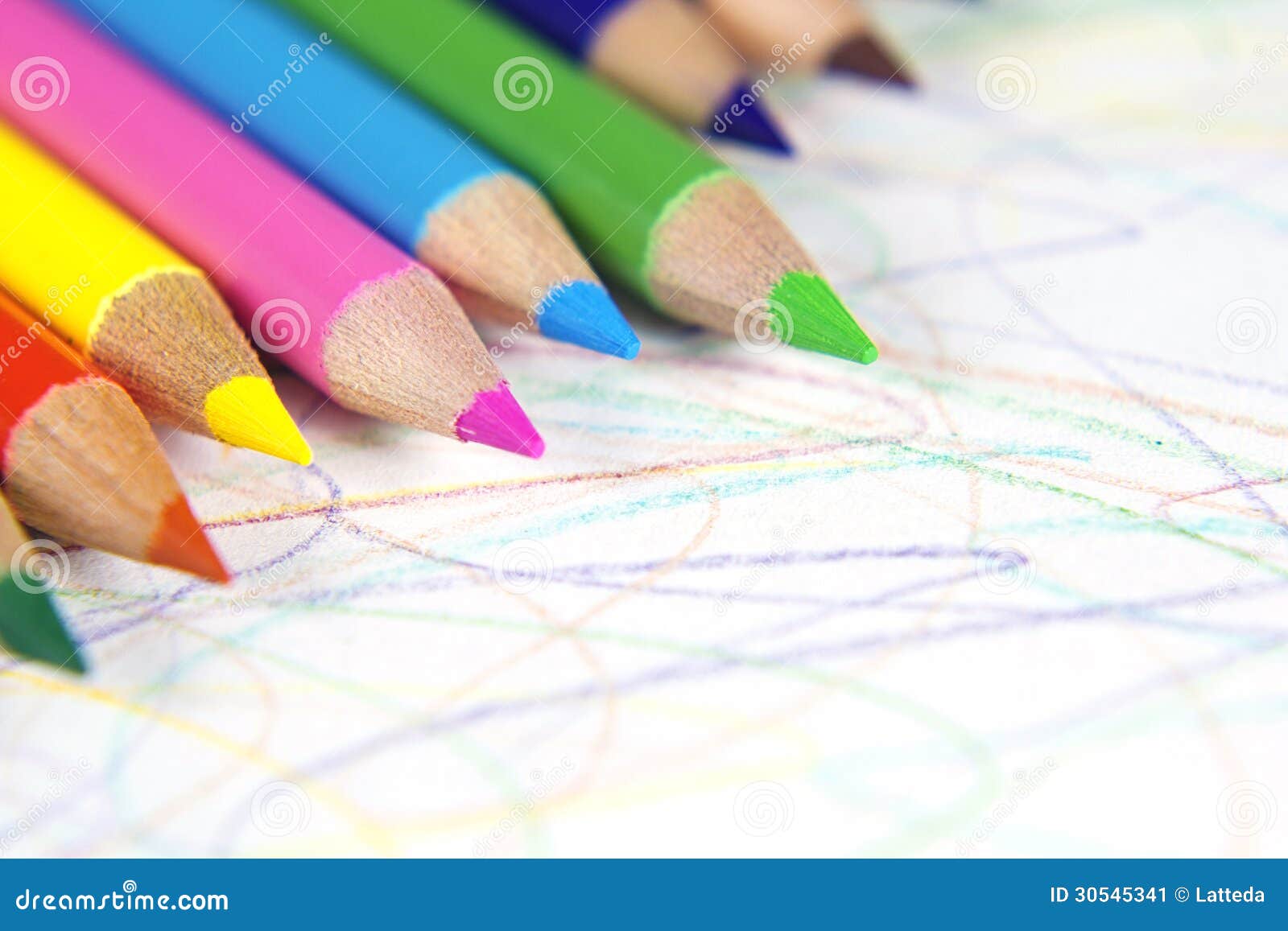 Colored Pencils and Scribbles Stock Image - Image of bright, drawing ...