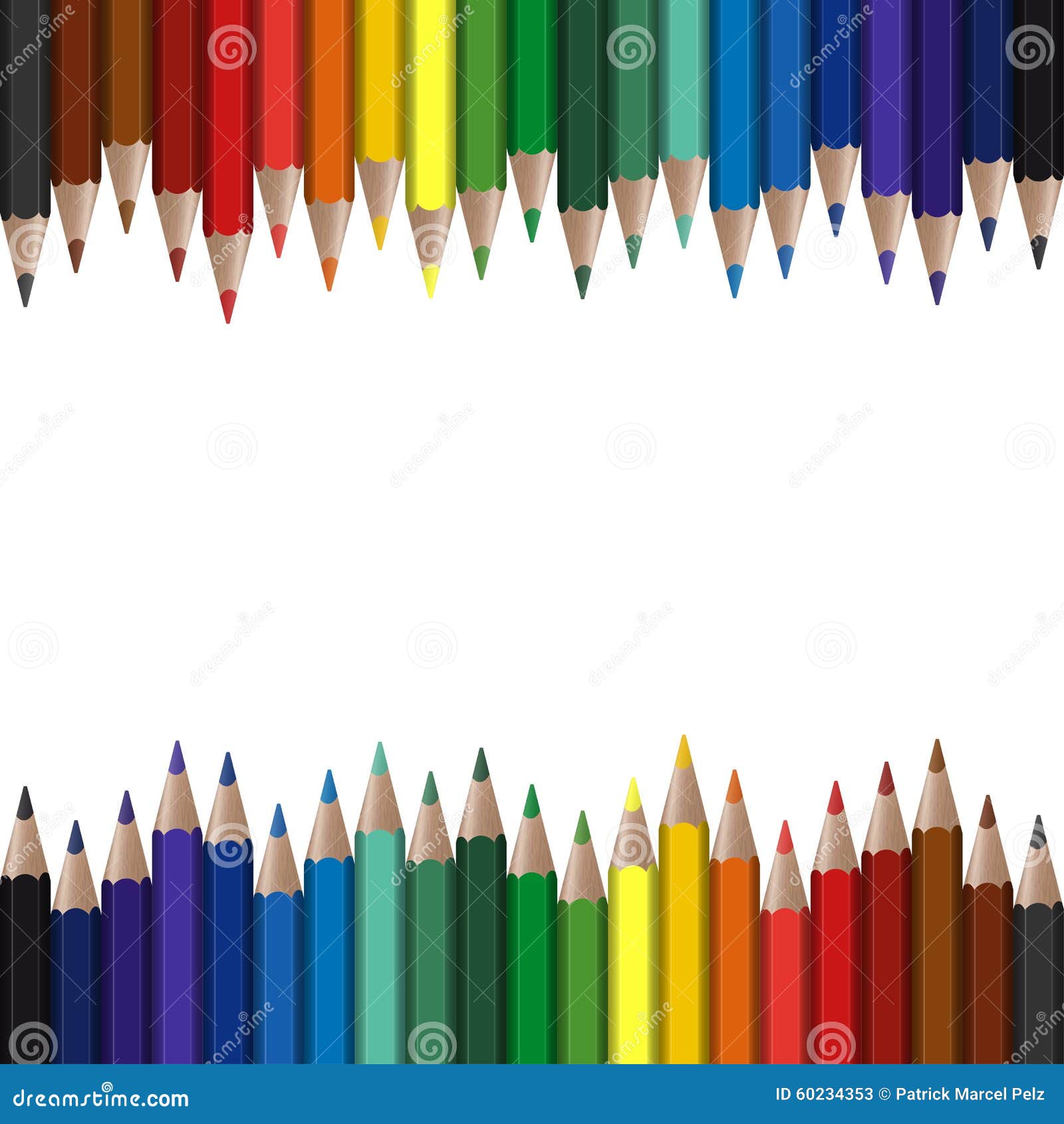 Colored pencils seamless stock vector. Illustration of multicolored ...