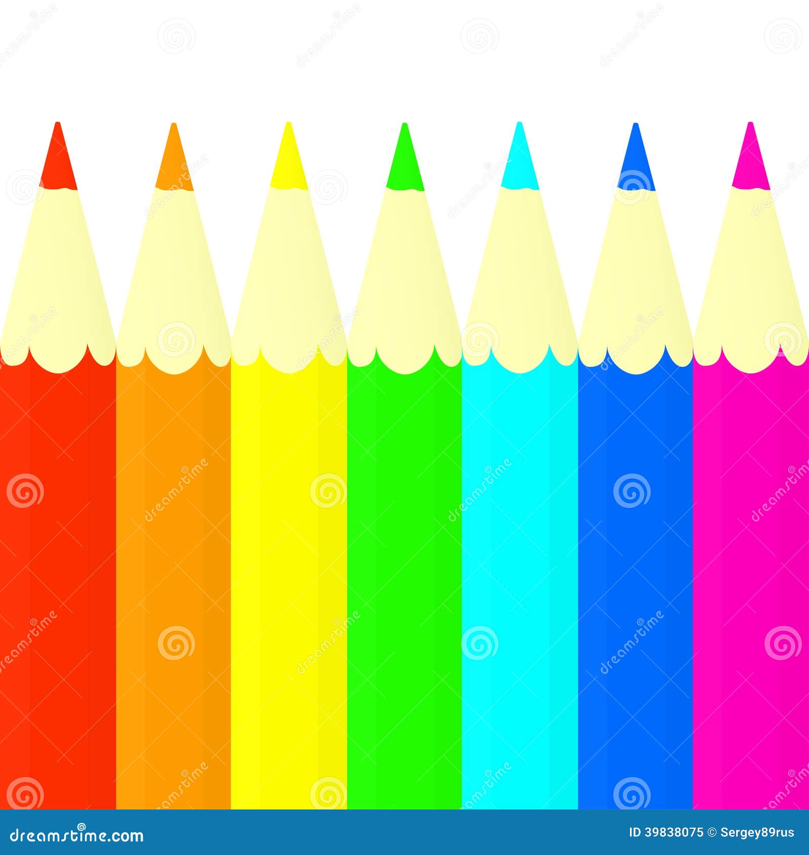 Colored pencils set. stock vector. Illustration of colors - 39838075