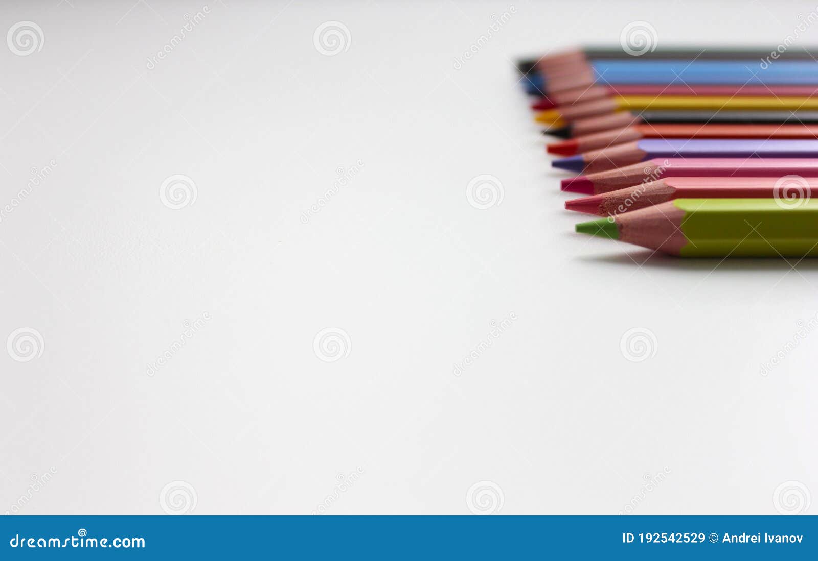 Colored pencils side view stock image. Image of paper - 192542529