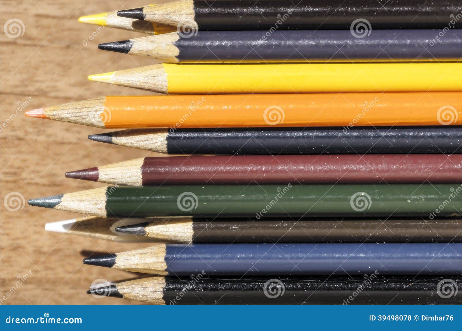 Colored Pencils Stacked In A Box Stock Photo | CartoonDealer.com #39498078