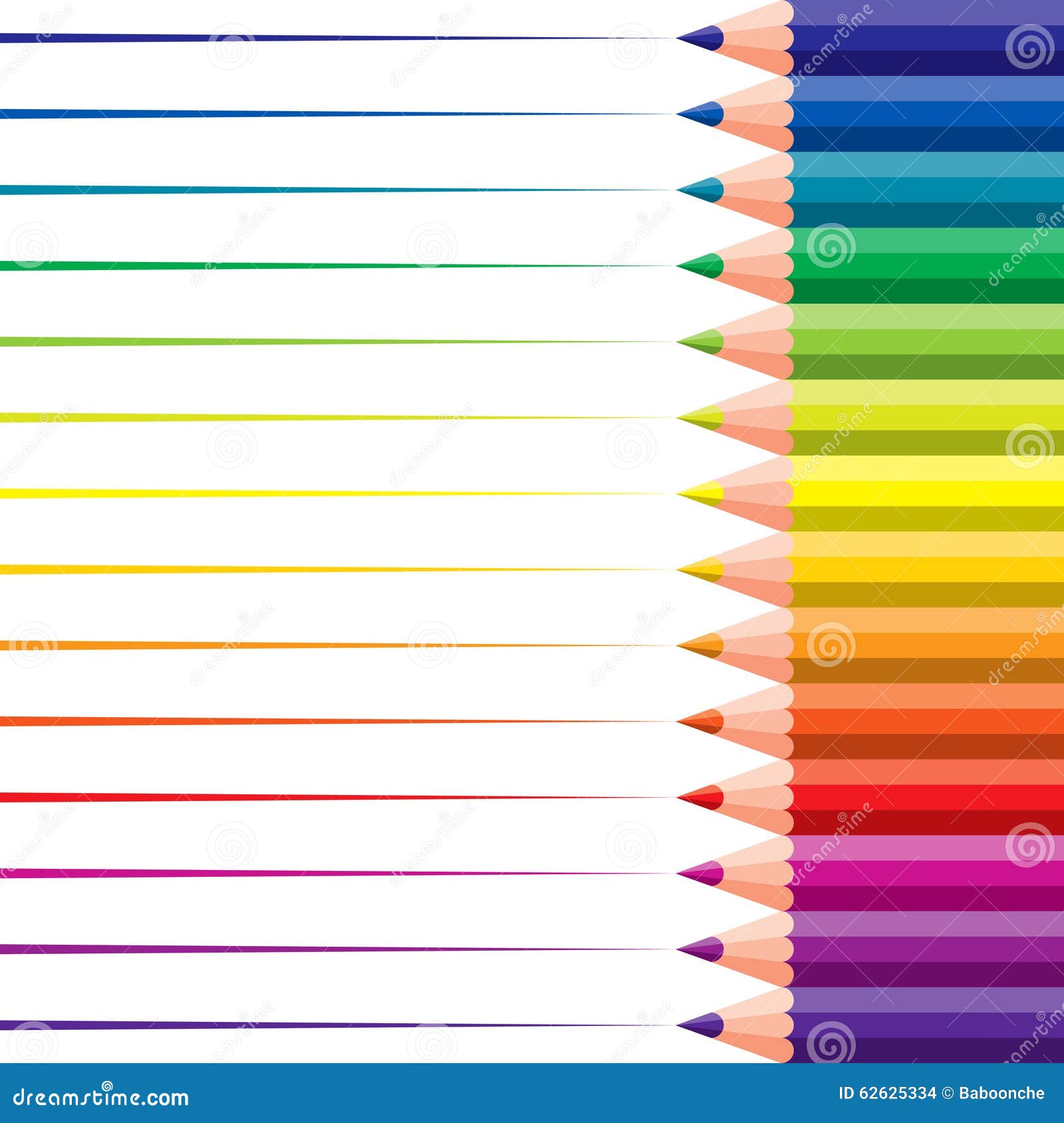 Colored pencils stock illustration. Illustration of graphic - 62625334