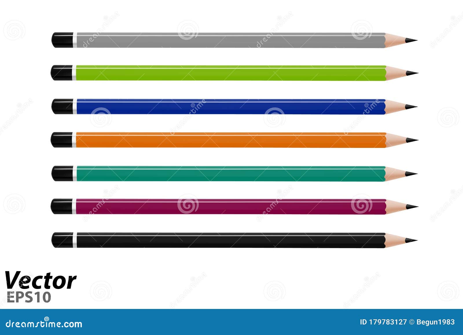 Colored Pencils in a Vector. Stock Vector - Illustration of colors ...