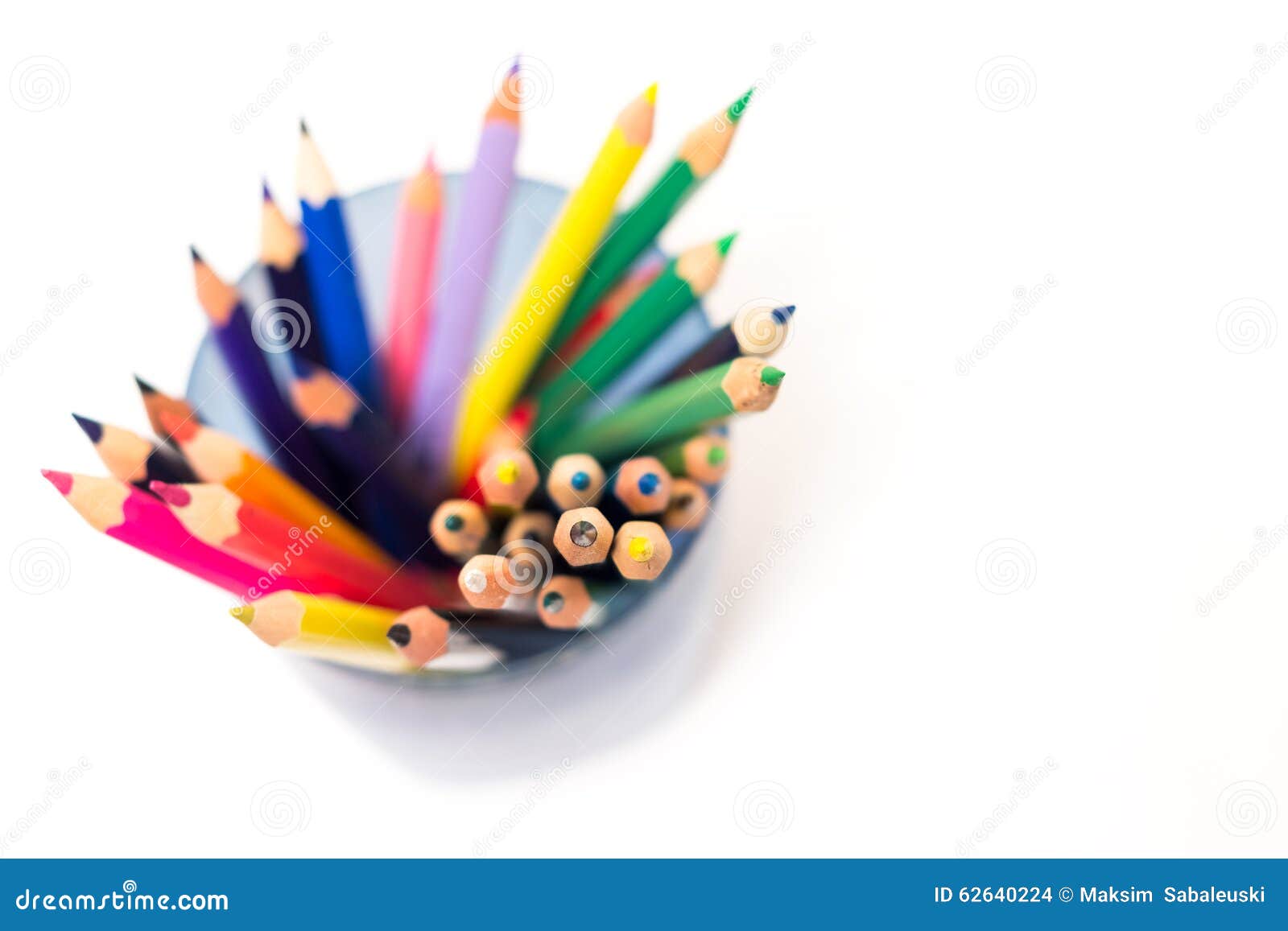 Colored Pencils on a White Background Stock Photo - Image of crayon ...