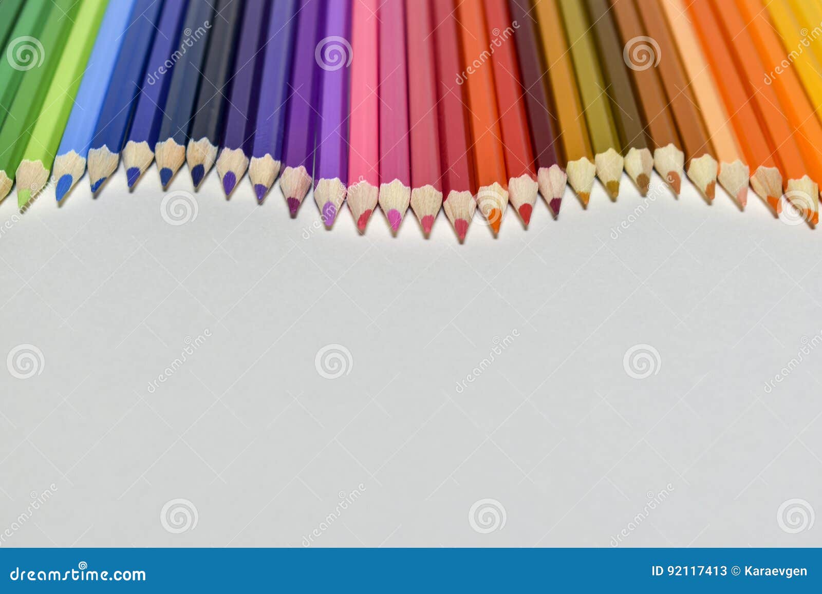 Colored Pencils on White Background Stock Image - Image of concept ...