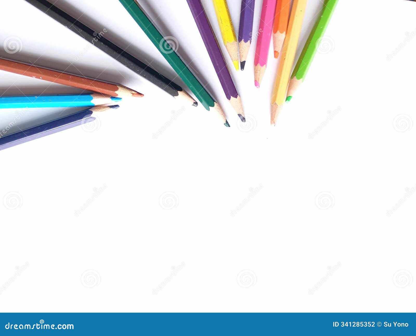 Colored Pencils on a White Background for Drawing Stock Photo - Image ...