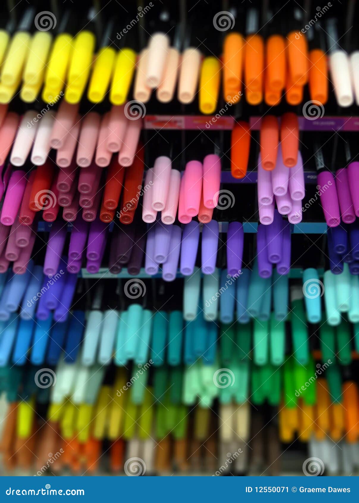 Colored pens stock image. Image of graphic, palette, equipment - 12550071