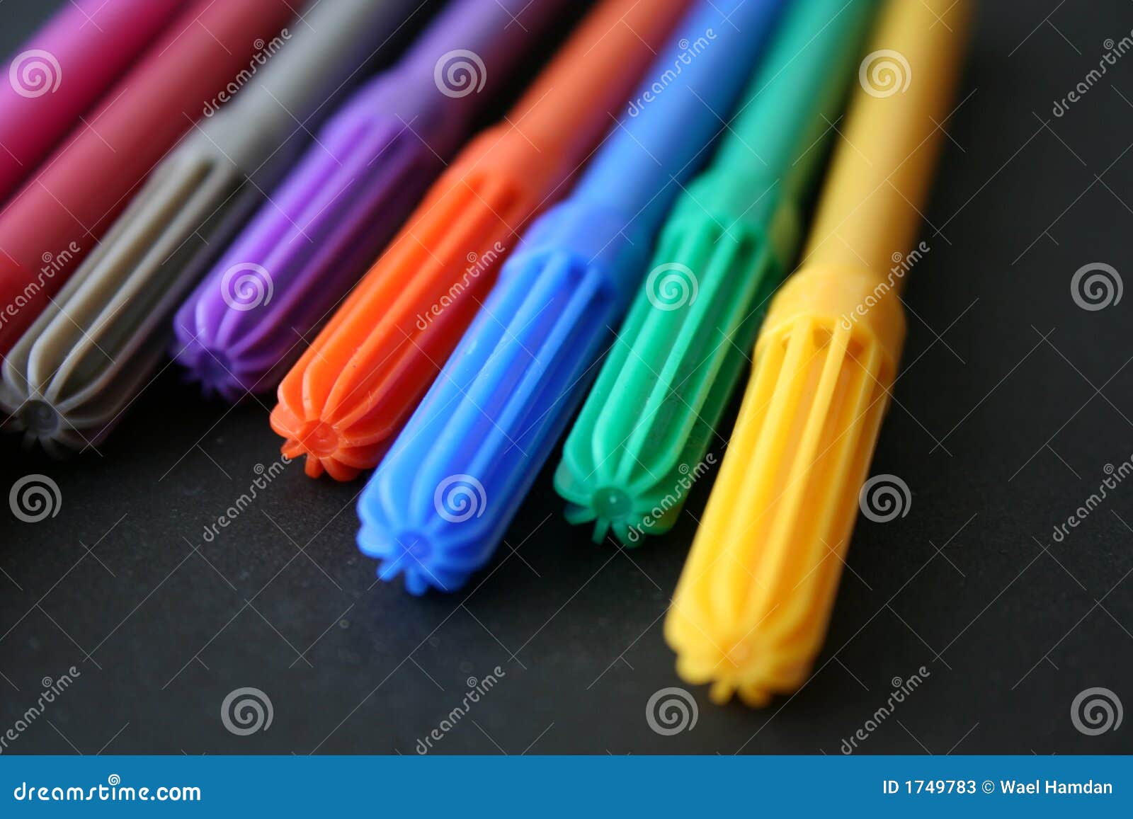Colored Pens On Ladder Royalty-Free Stock Photography | CartoonDealer ...