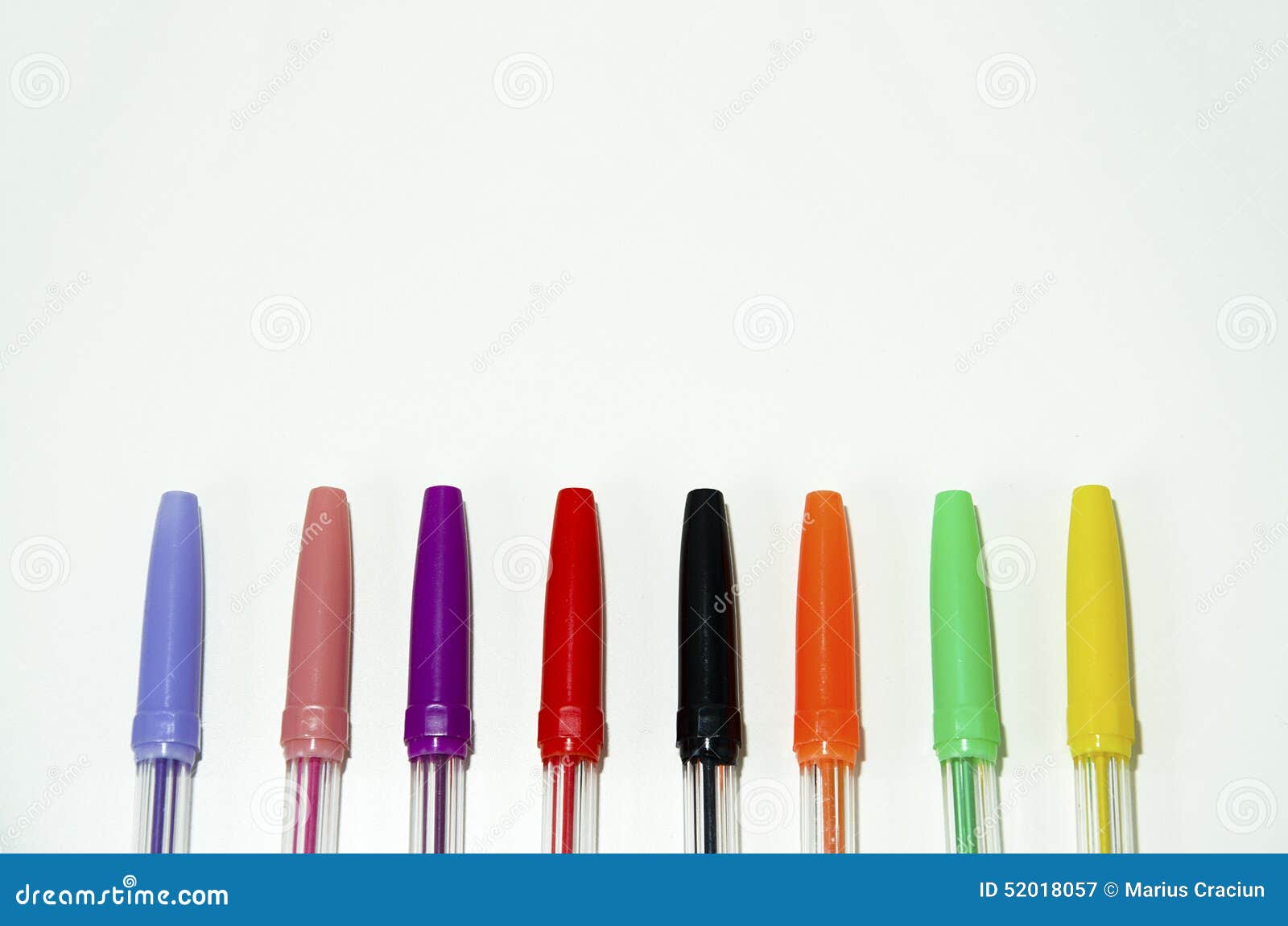 Colored pens stock image. Image of draw, background, blue - 52018057