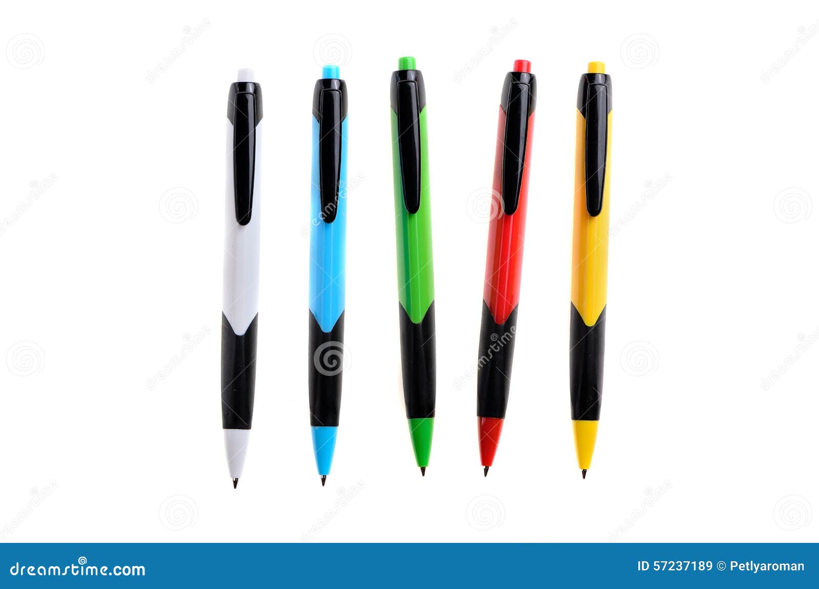 Colored Pens on a White Background Isolated Stock Image - Image of ... Colored Pens on a White Background Isolated Stock Image - Image of ...