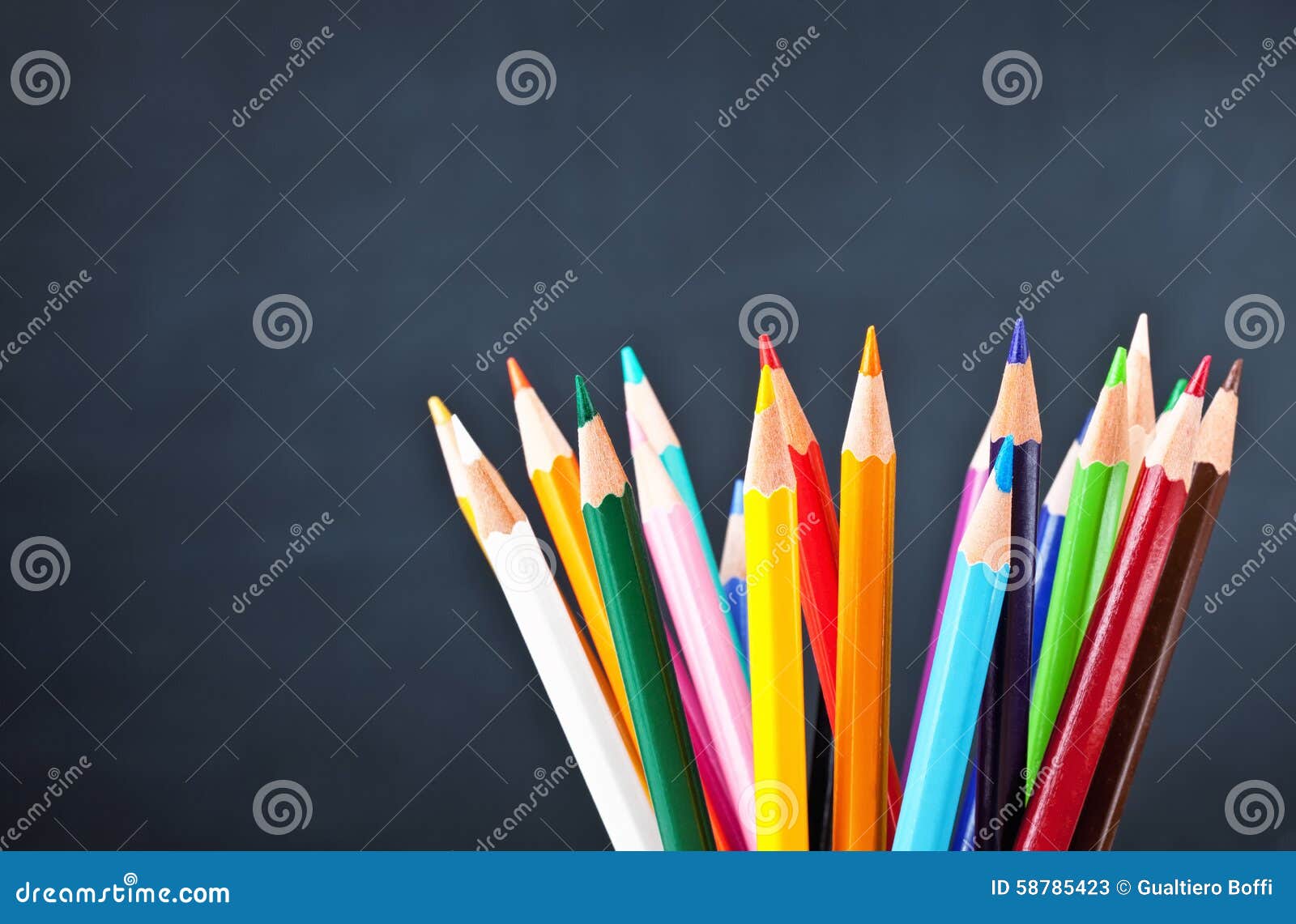 Colored pensils stock image. Image of deifferent, crayon - 58785423