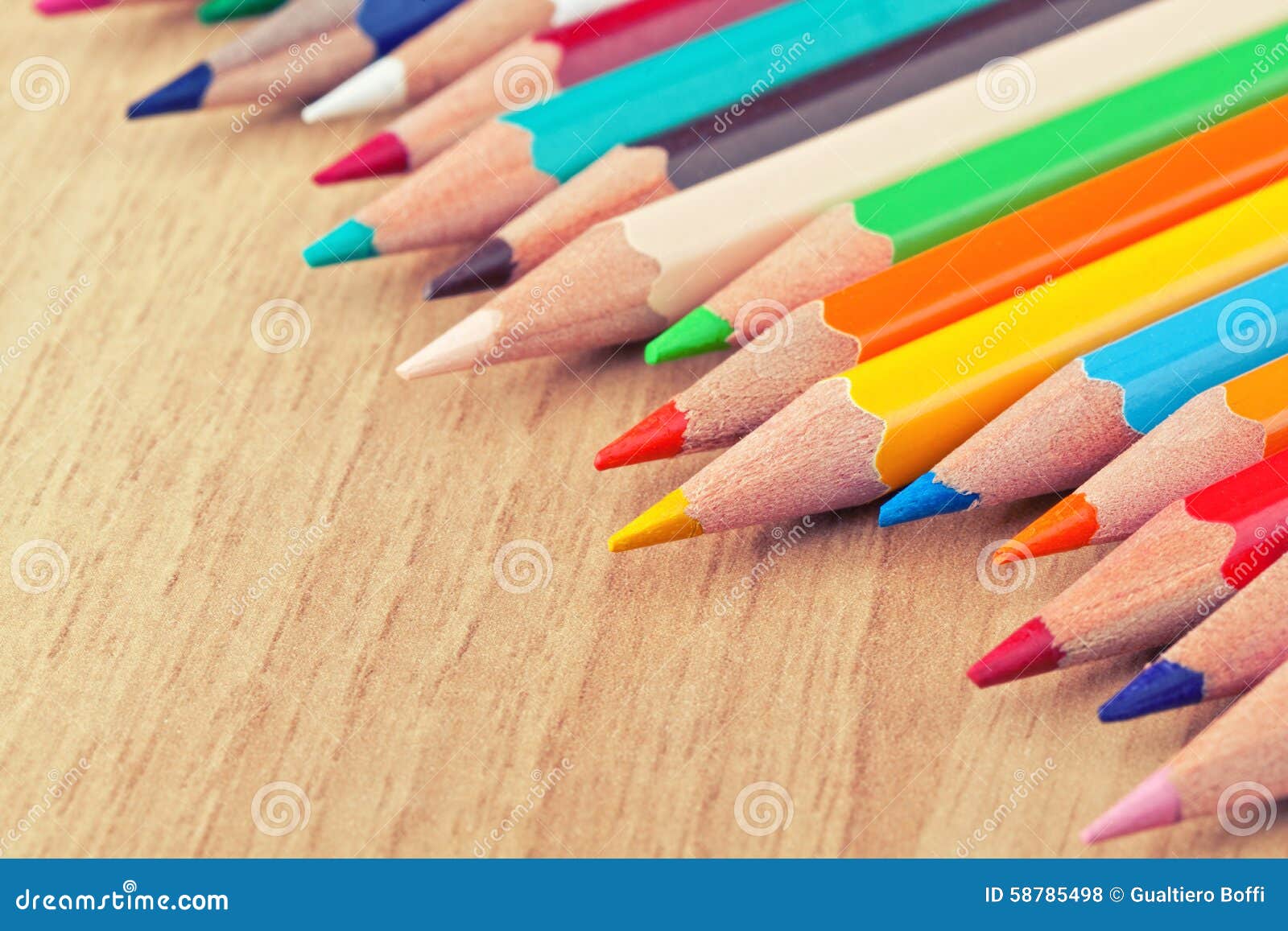 Colored pensils stock photo. Image of deifferent, multicolored - 58785498