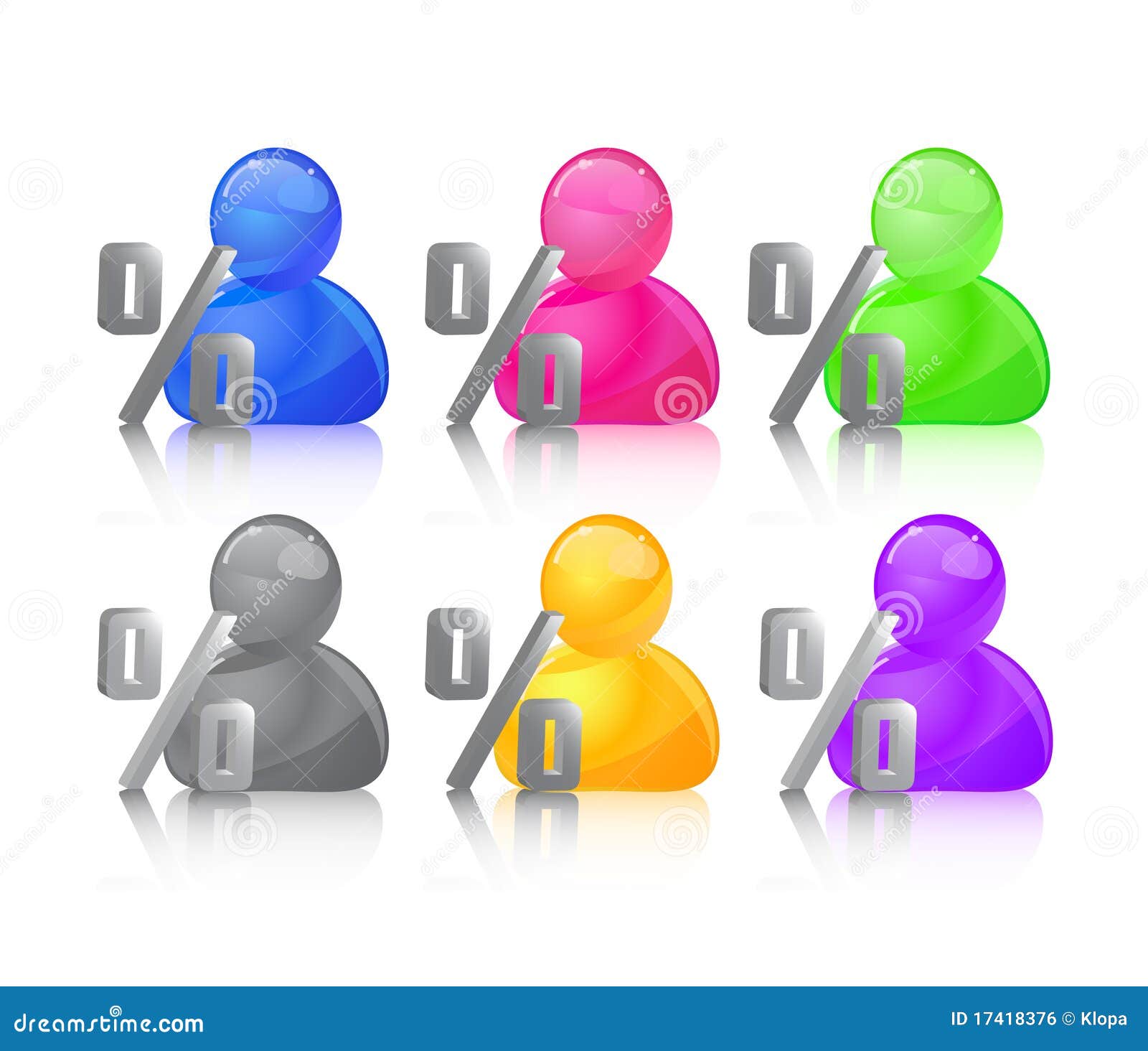 Colored people icon. stock vector. Illustration of office - 17418376