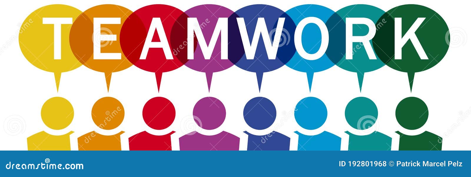 Colored People with Thought Bubbles Stock Vector - Illustration of ...