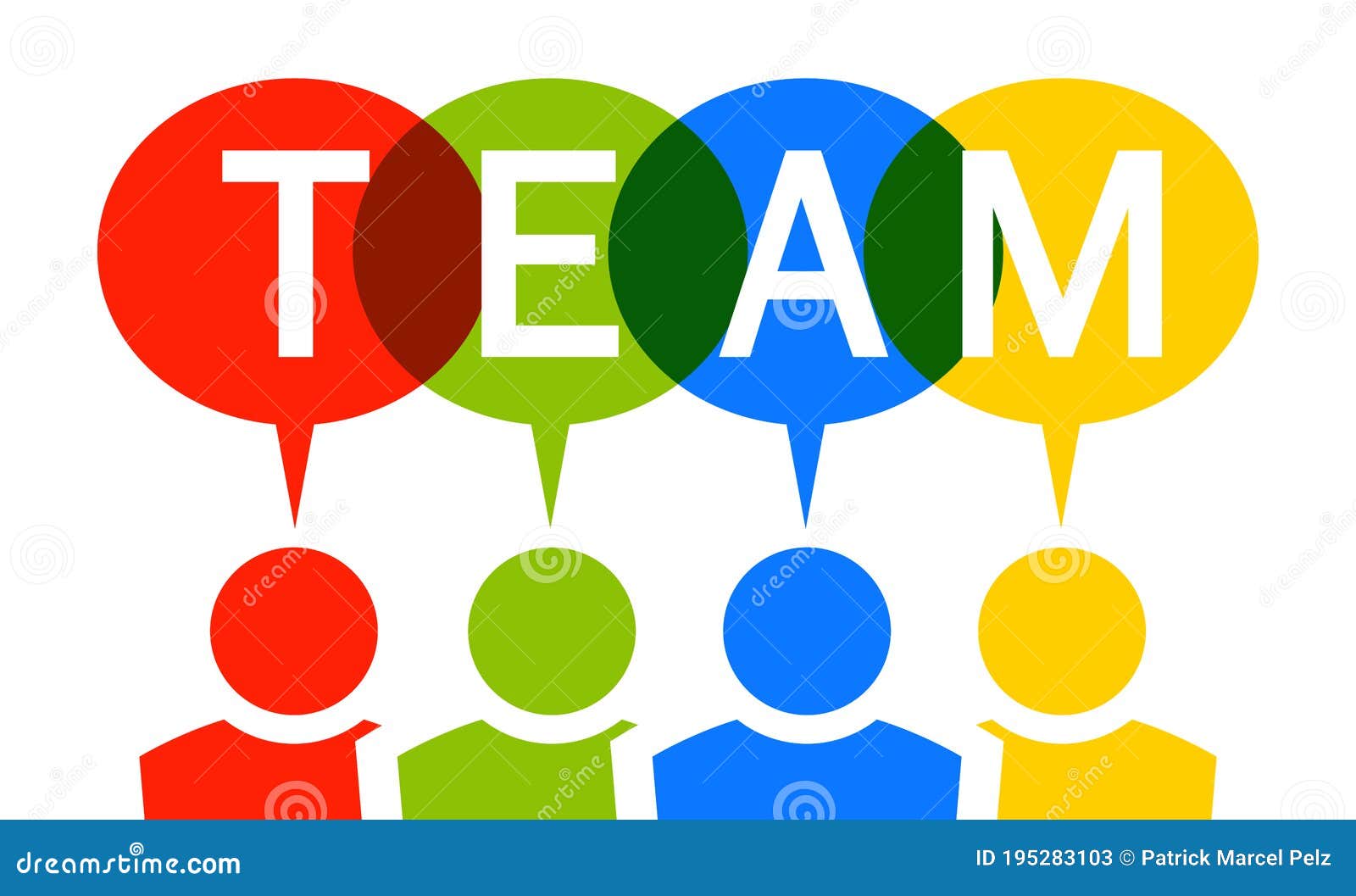 Colored People with Thought Bubbles Stock Vector - Illustration of ...