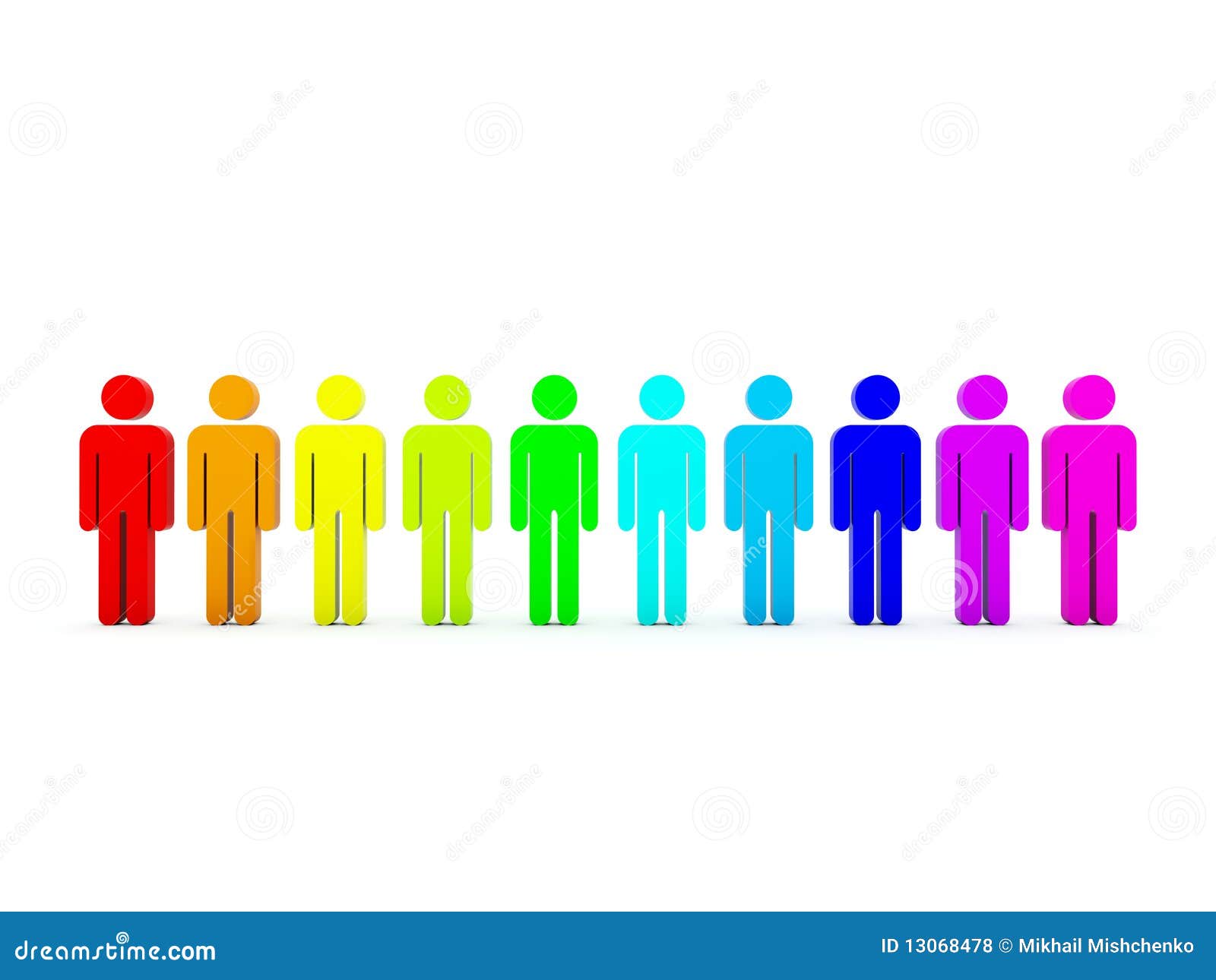 Colored peoples stock illustration. Illustration of communicate - 13068478