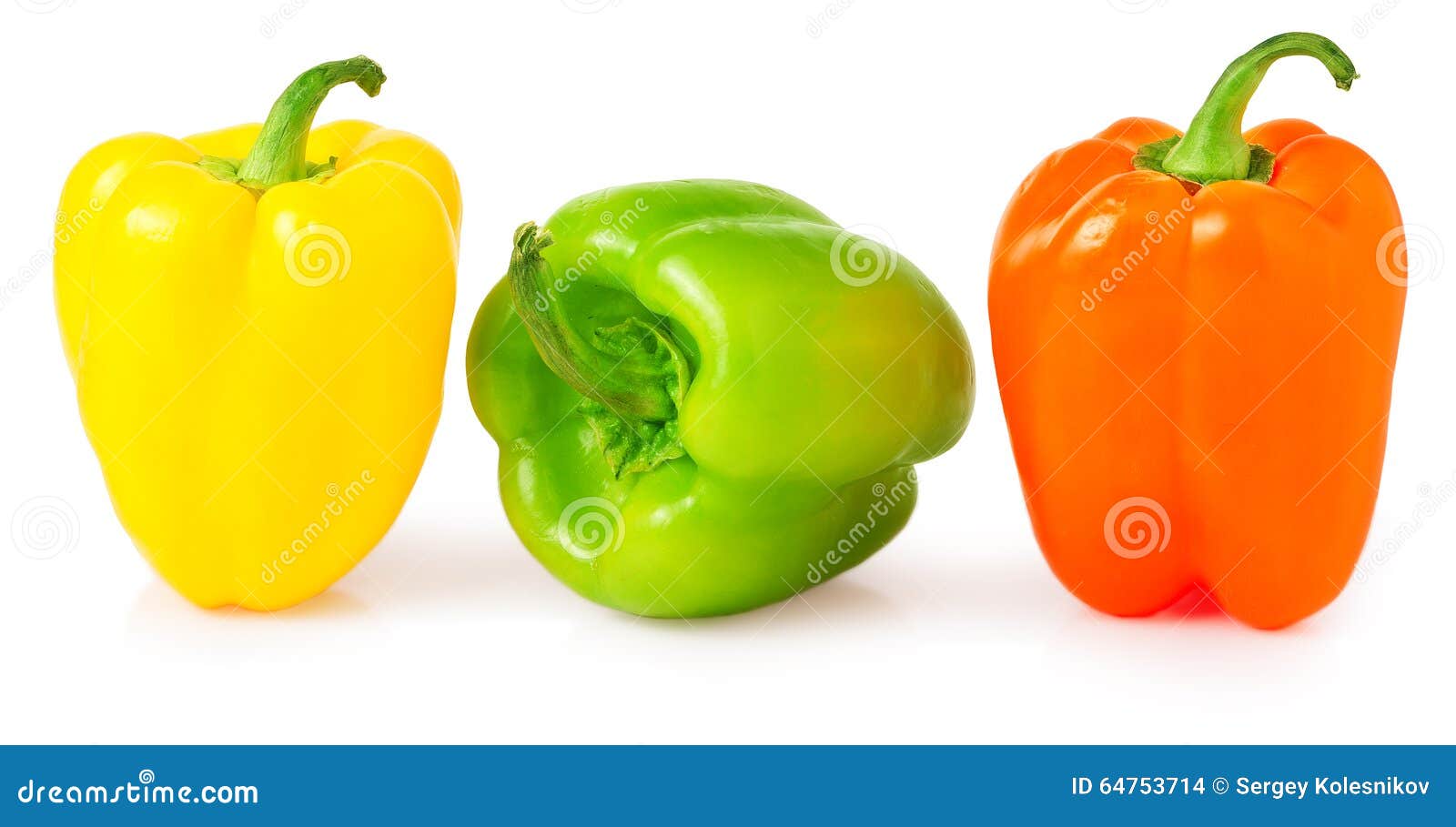 Colored Pepper Isolated on a White Background Stock Photo - Image of ...