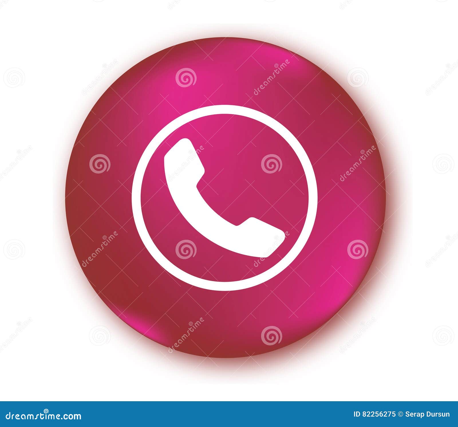 Colored Phone Icon Design stock illustration. Illustration of button ...