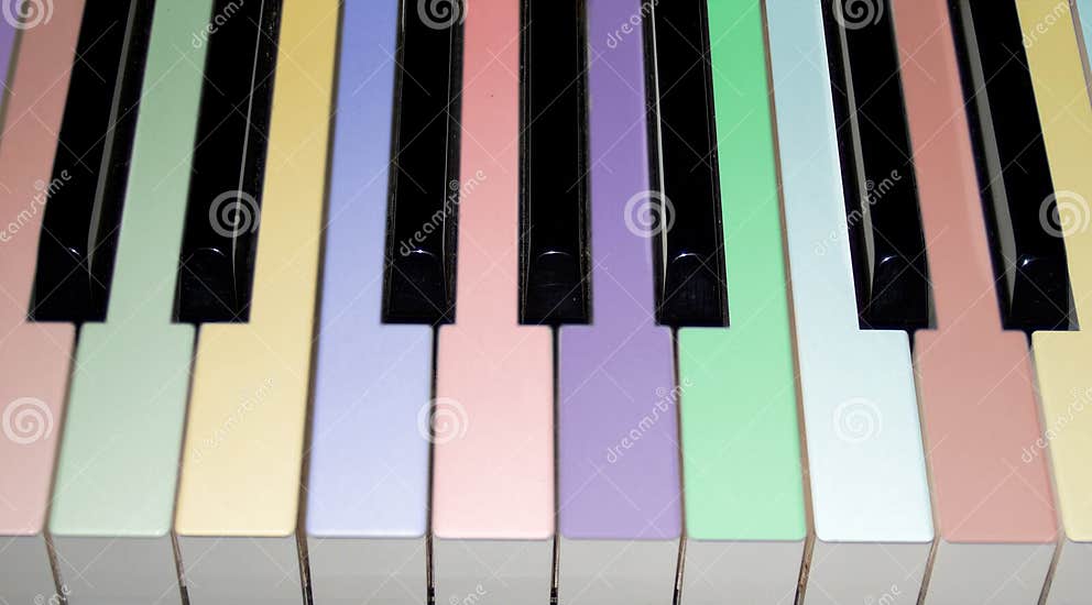 Colored piano keys stock image. Image of midi, jazz, entertainer - 2385323