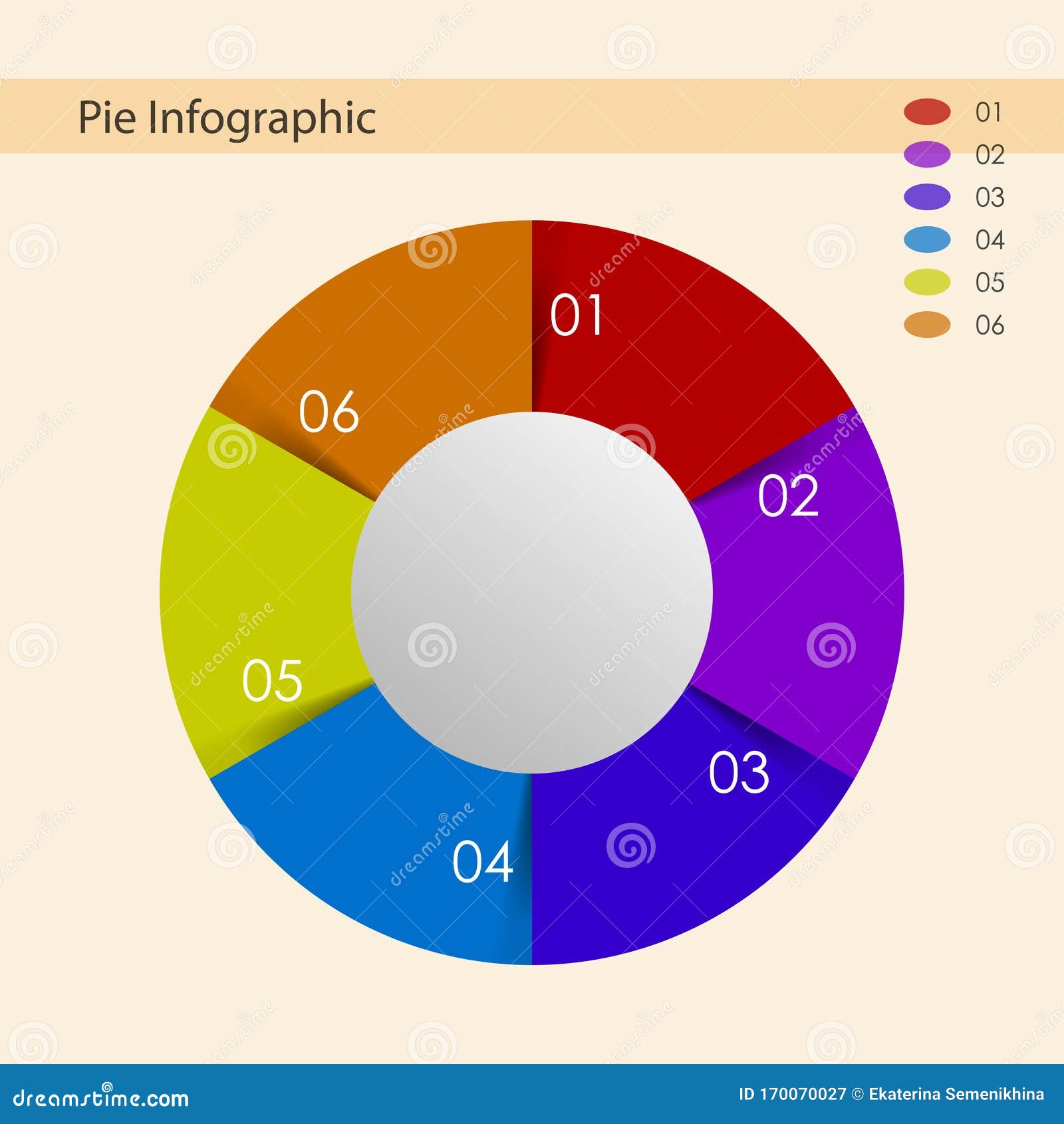 The Colored Pie Chart Infographic . Stock Vector - Illustration of ...