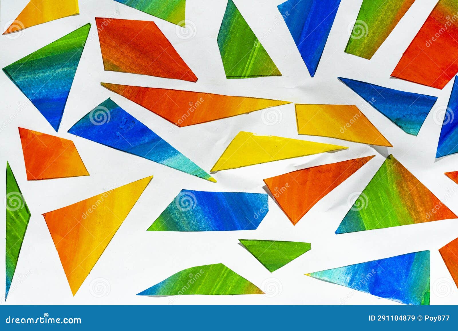 Colored Pieces . Colorful Papers Stock Illustration - Illustration of ...