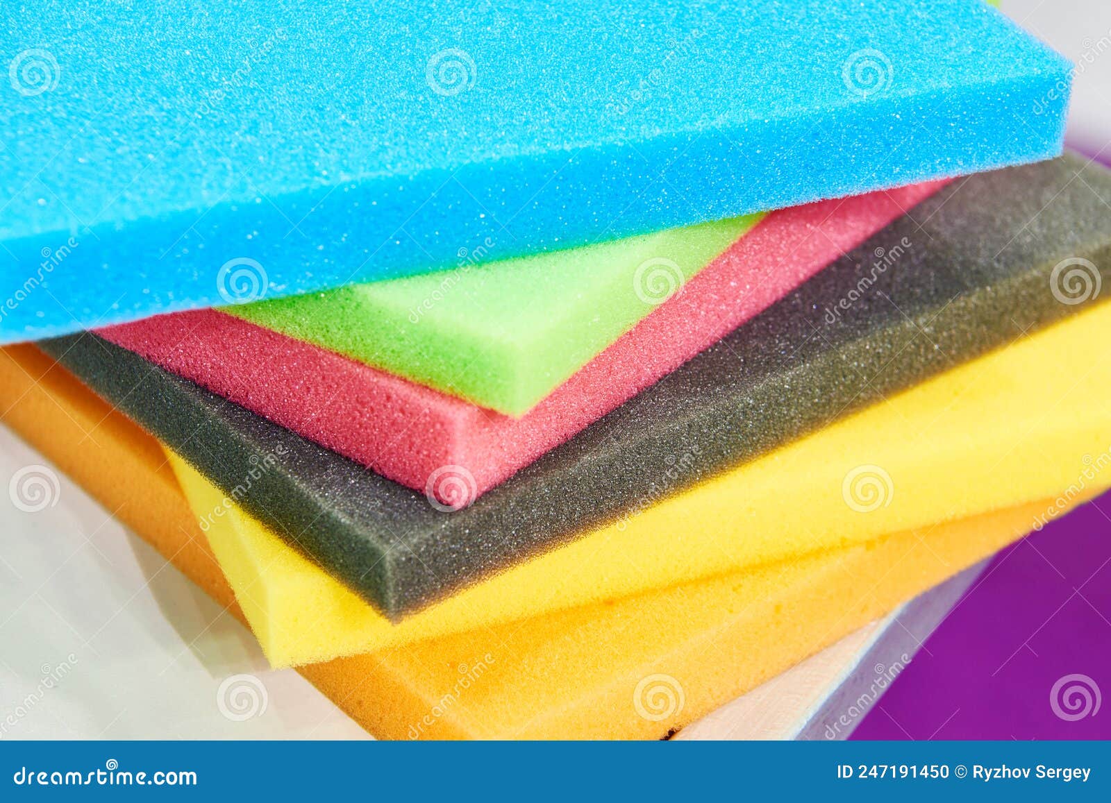 Colored Pieces of Foam Rubber Stock Photo - Image of texture, piece ...