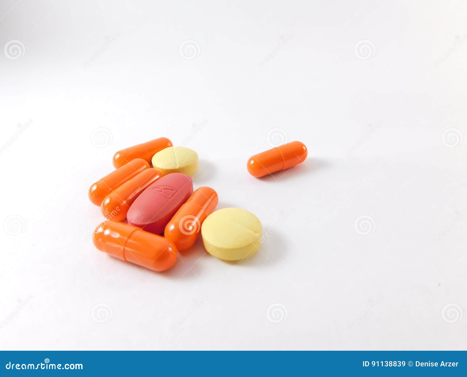 Colored pills. stock image. Image of medicine, drug, capsules - 91138839