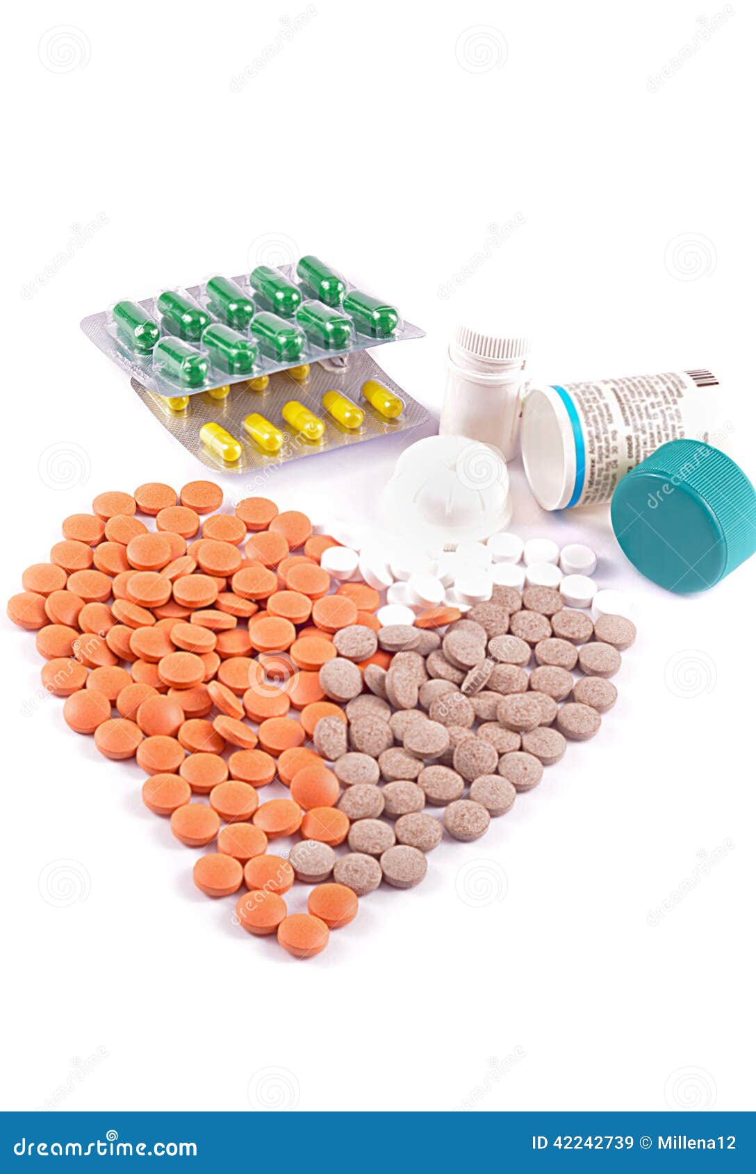 Colored pills stock image. Image of dose, drug, vitamin - 42242739