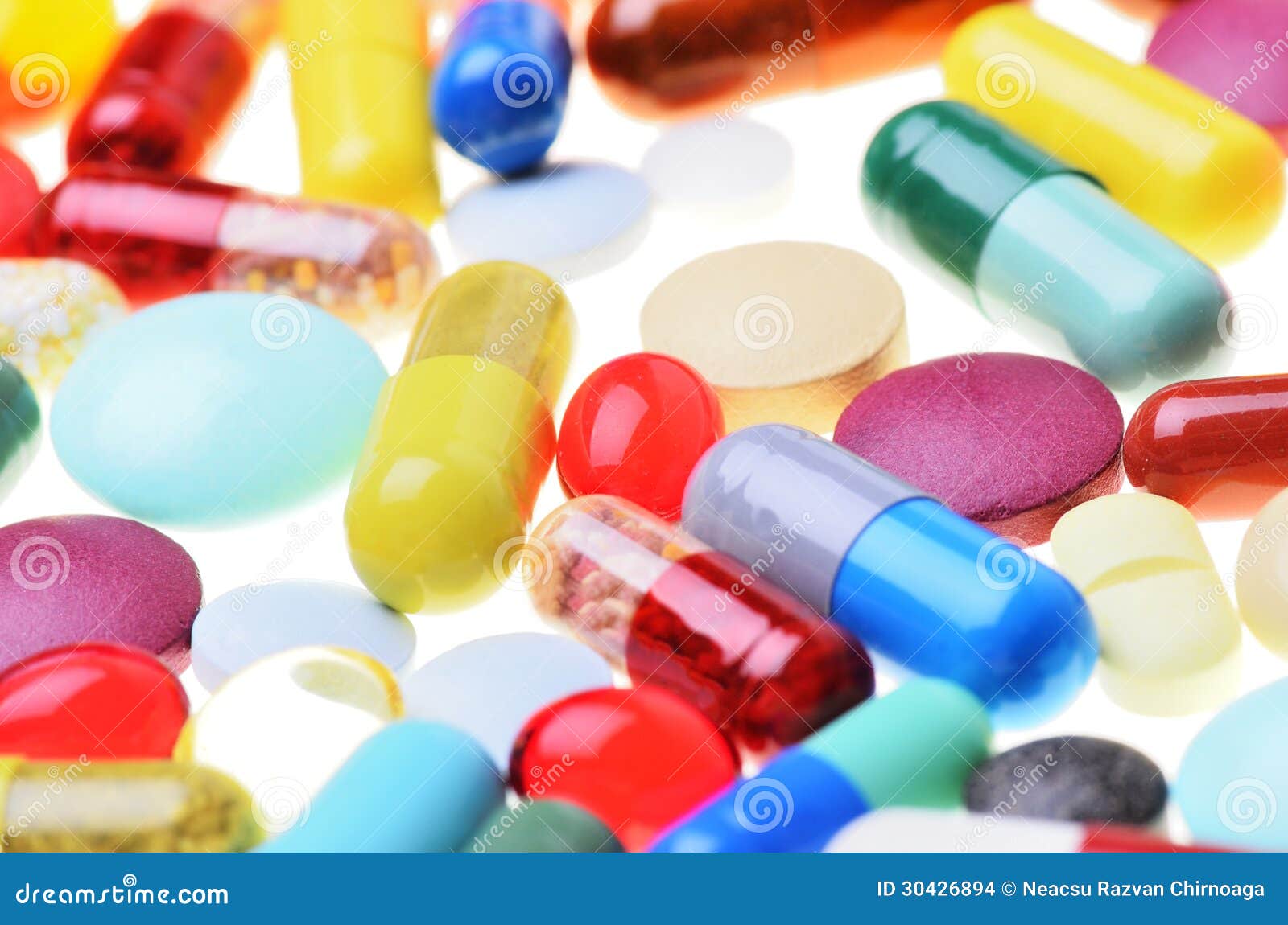 Colored pills stock photo. Image of disease, cutout, capsule - 30426894
