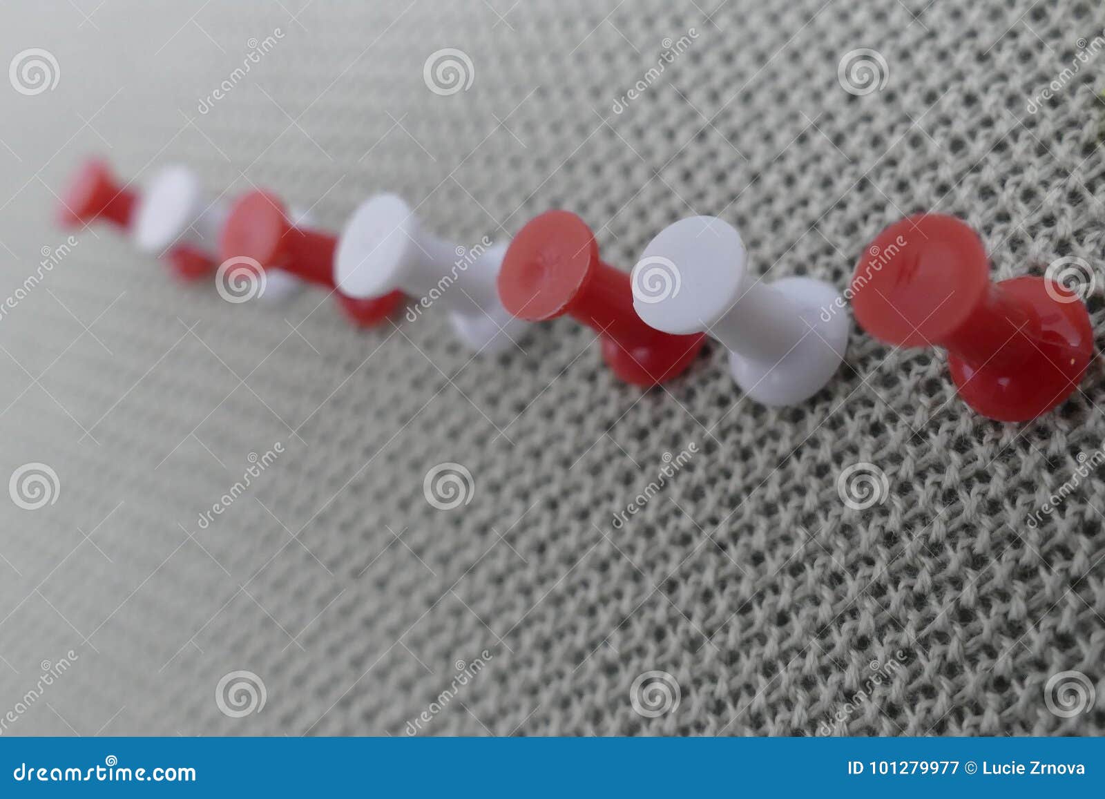 Colored Pin in an Office Pinboard Stock Image - Image of faded, metal ...
