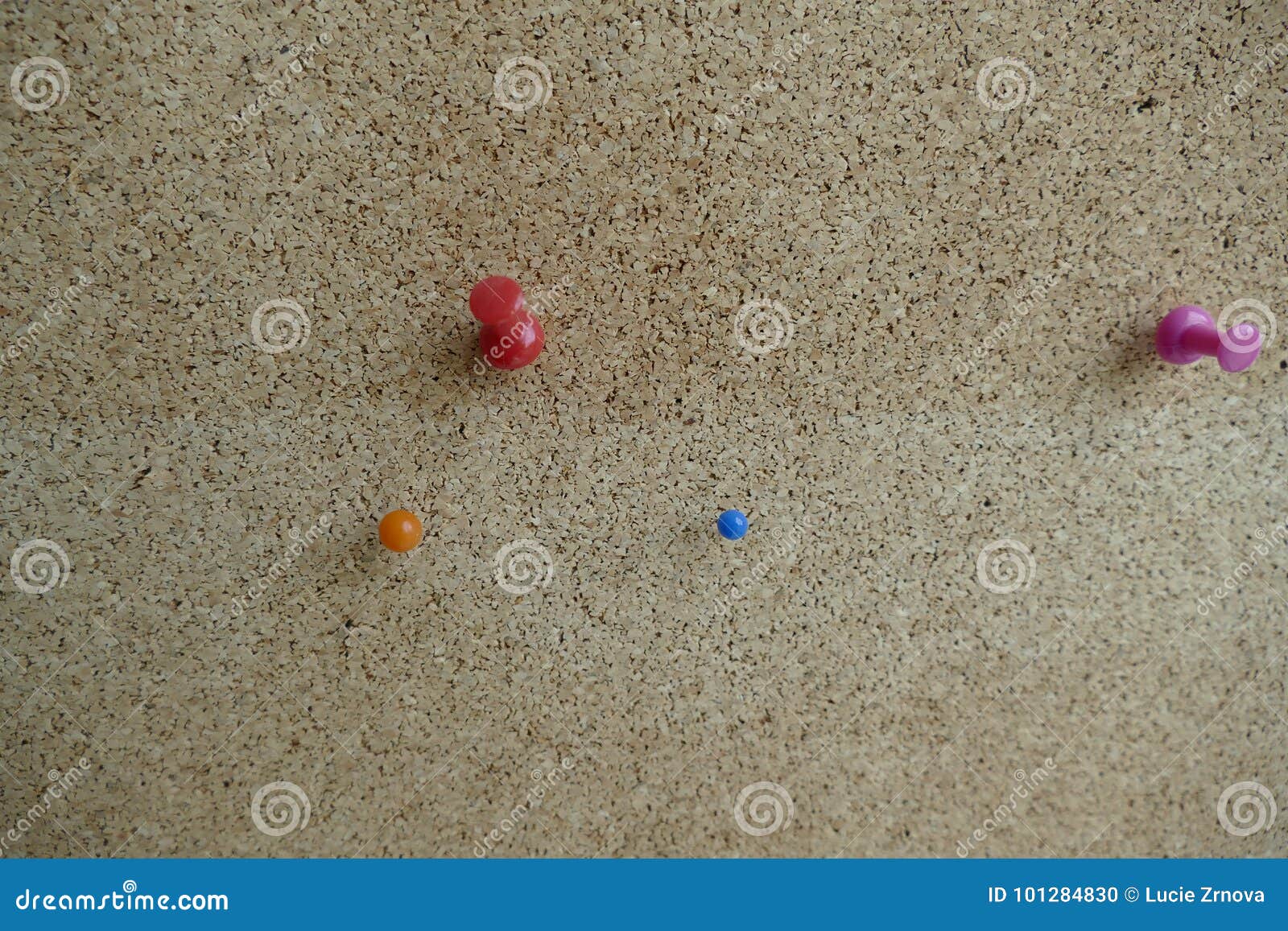 Colored Pin in an Office Pinboard Stock Photo - Image of office, faded ...