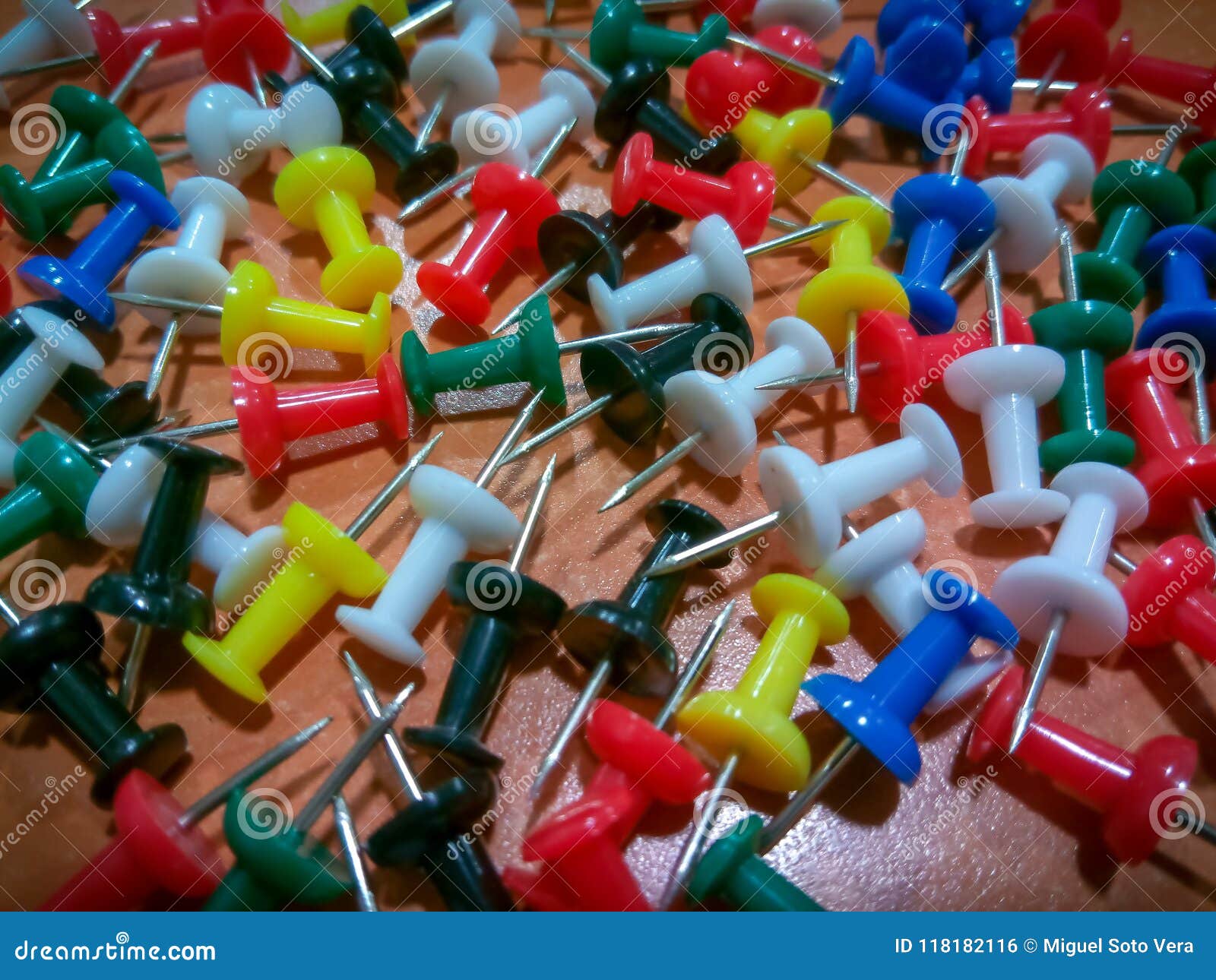 Colored pins stock photo. Image of colores, pins, pinchos - 118182116