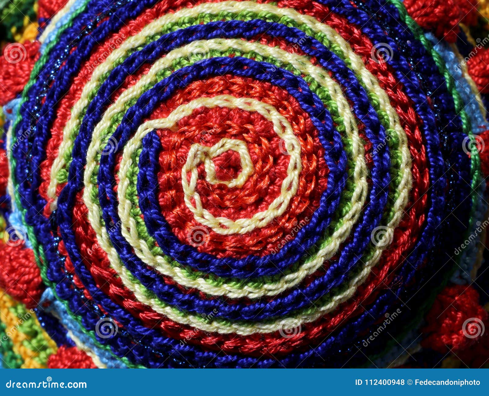 Pinwheel with Woven Threads in the Shape of a Circle Stock Photo ...