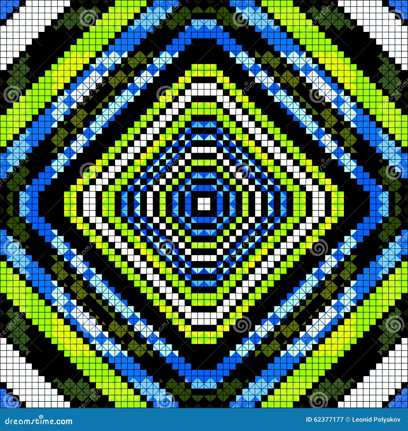 Colored Pixel Psychedelic Background Vector Illustration Stock Vector ...