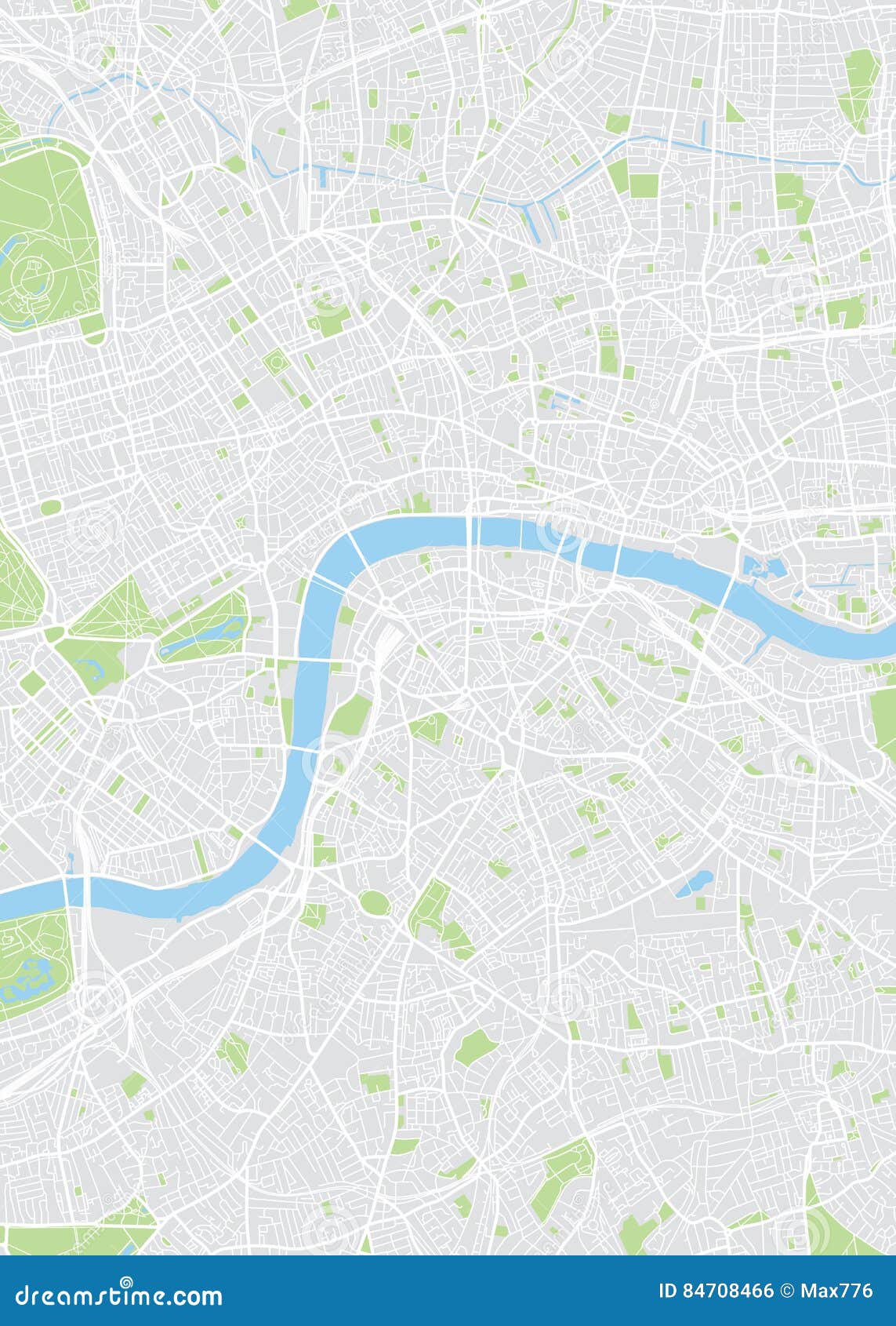 London Aerial View Of A Conceptual Low Poly City. White 3d Buildings ...