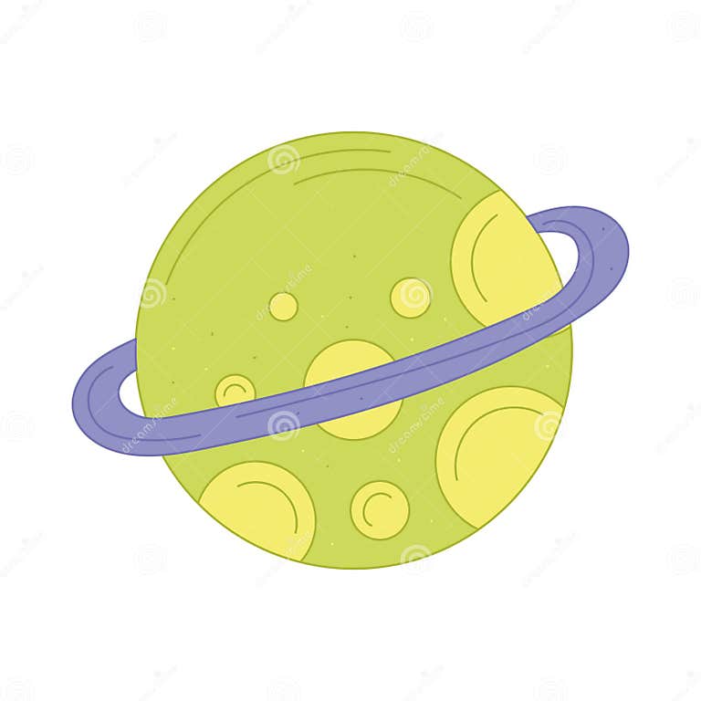 Colored Planet Icon Science and Space Vector Stock Illustration ...