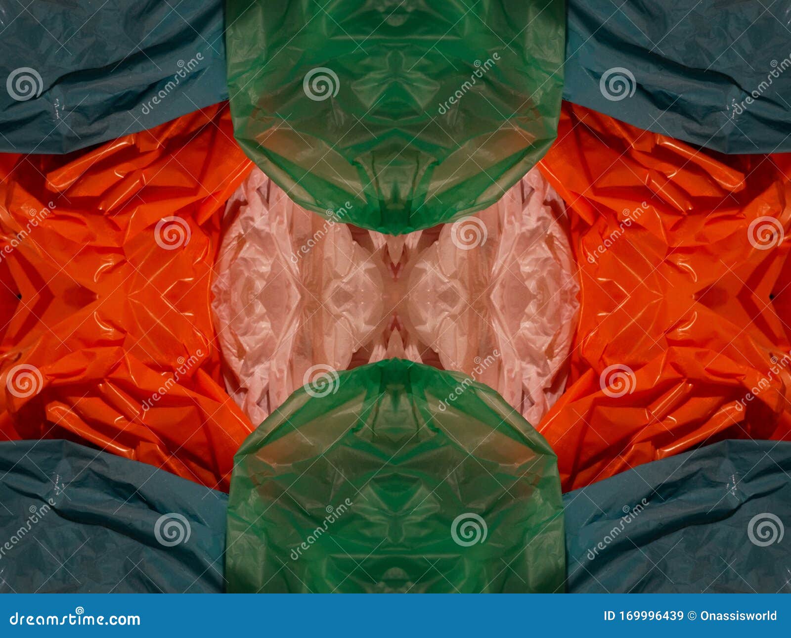 Colored Plastic Bags Abstract Art Background Stock Image - Image of ...
