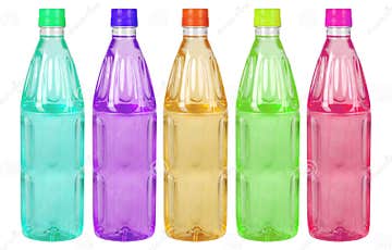 Colored plastic bottles stock image. Image of containers - 13599353