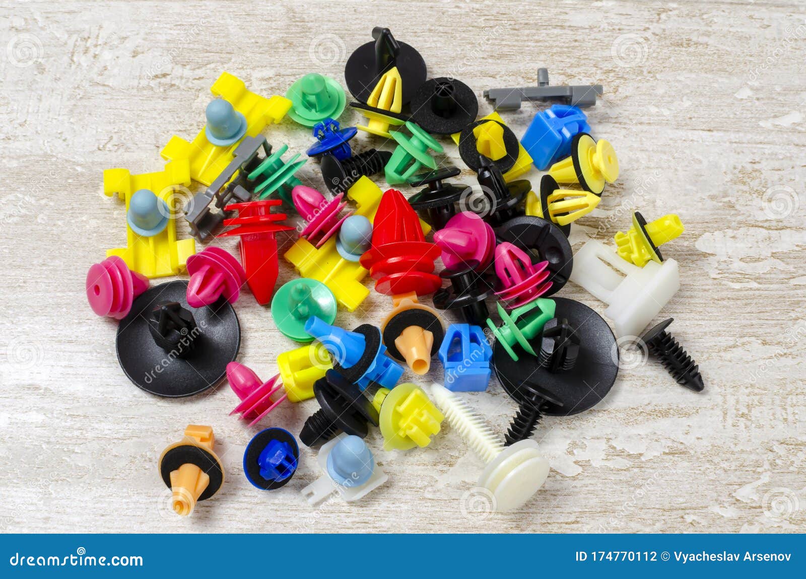 Colored Plastic Clasp on a Light Background Stock Photo - Image of ...