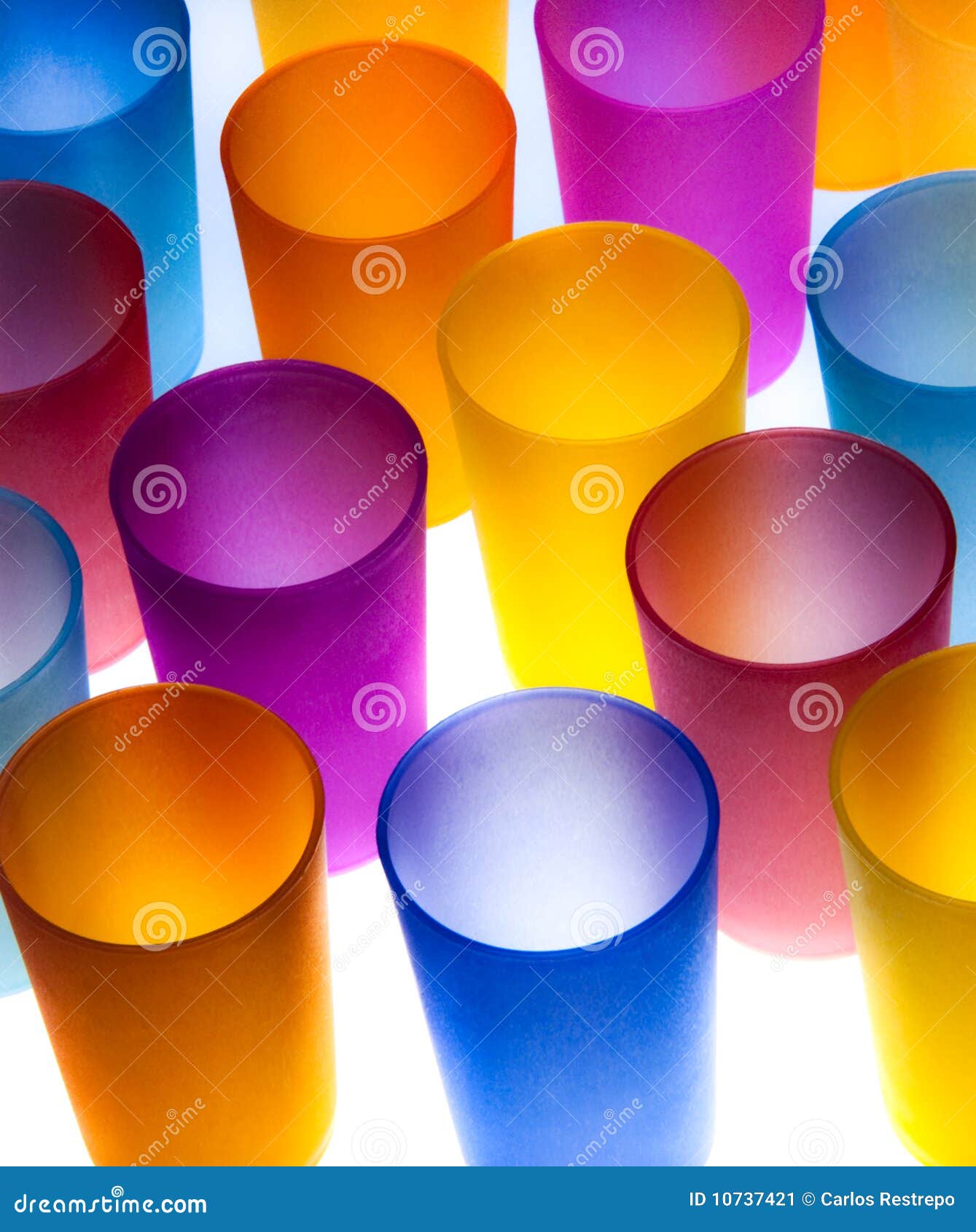 Colored plastic cups stock image. Image of plastic, vibrant - 10737421