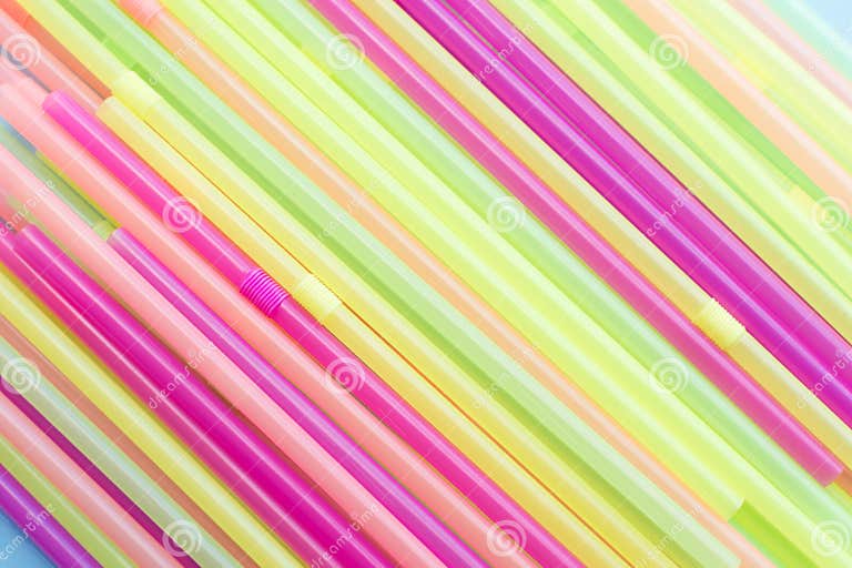 Colored Plastic Drinking Straws Texture Background Stock Image - Image ...