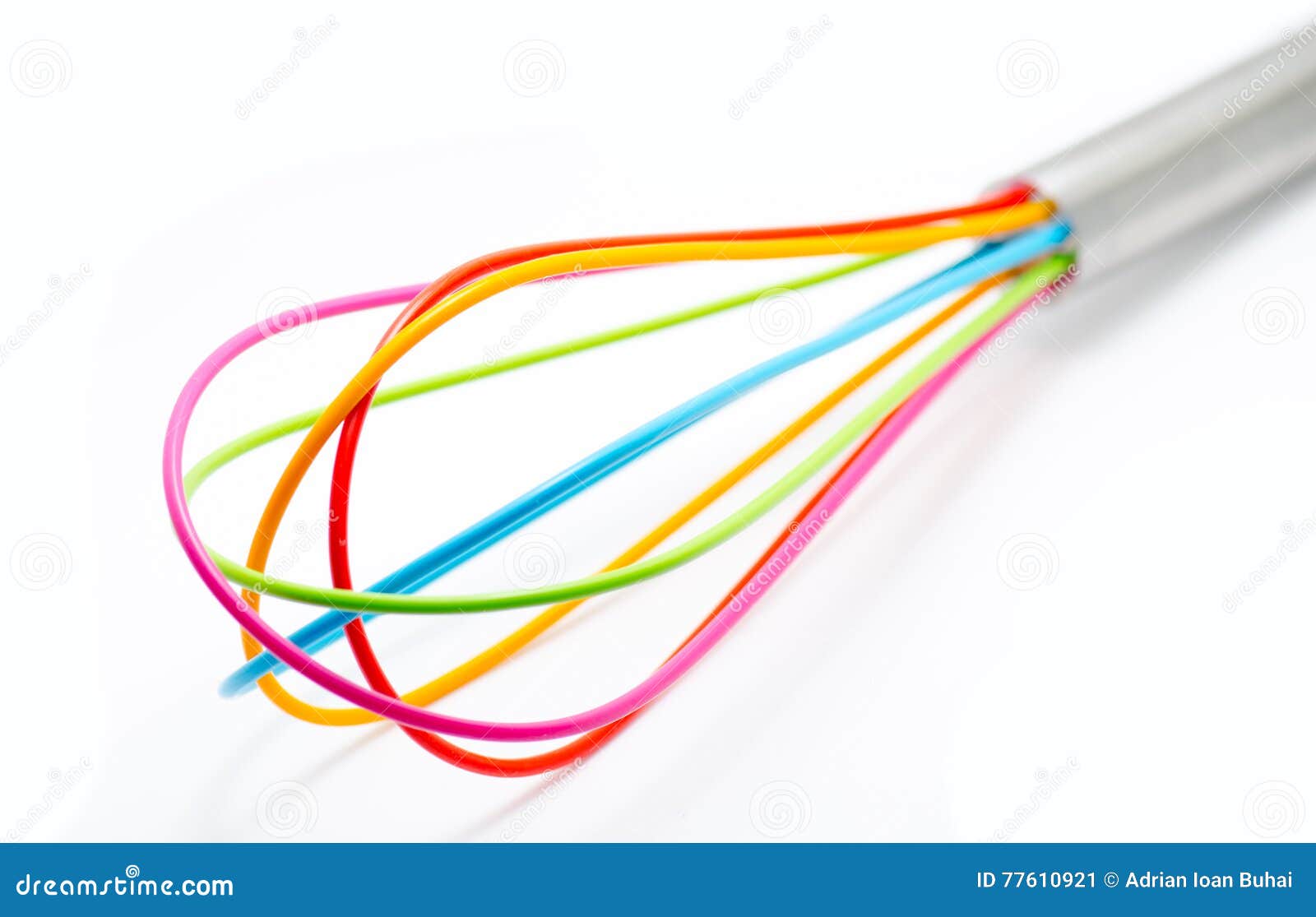 Colored Plastic French Whisk Isolated on White Background Stock Image ...