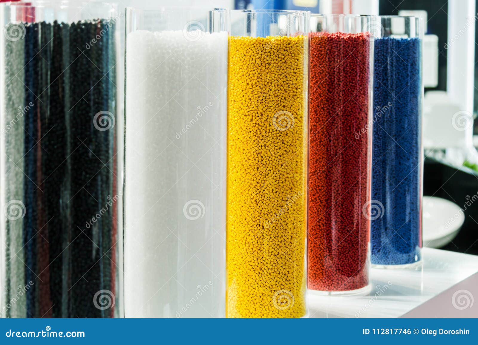 Colored Plastic Granules for the Production Stock Photo - Image of ...