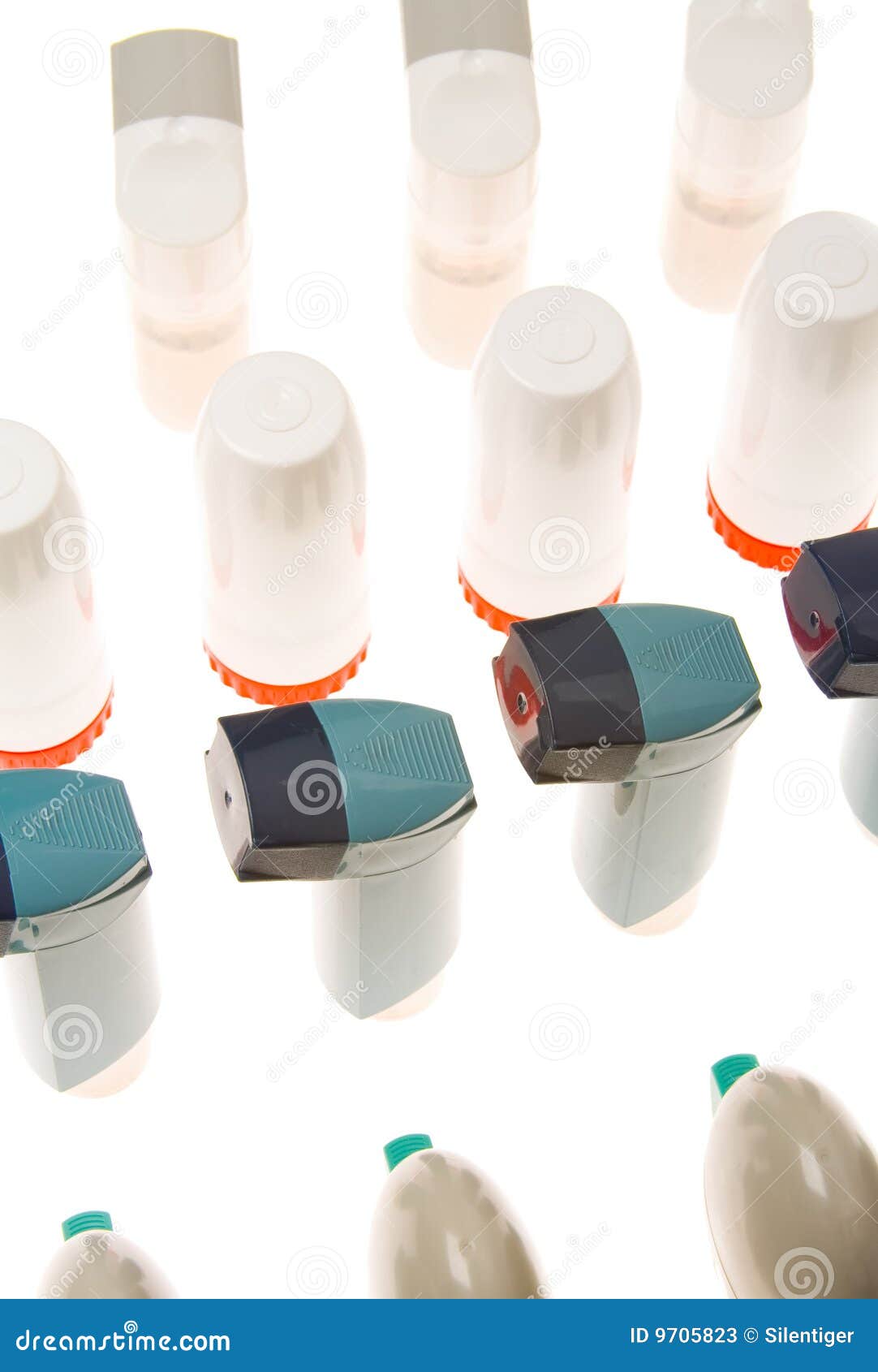 Colored Plastic Inhalers and PEF Stock Image - Image of flow, injection ...