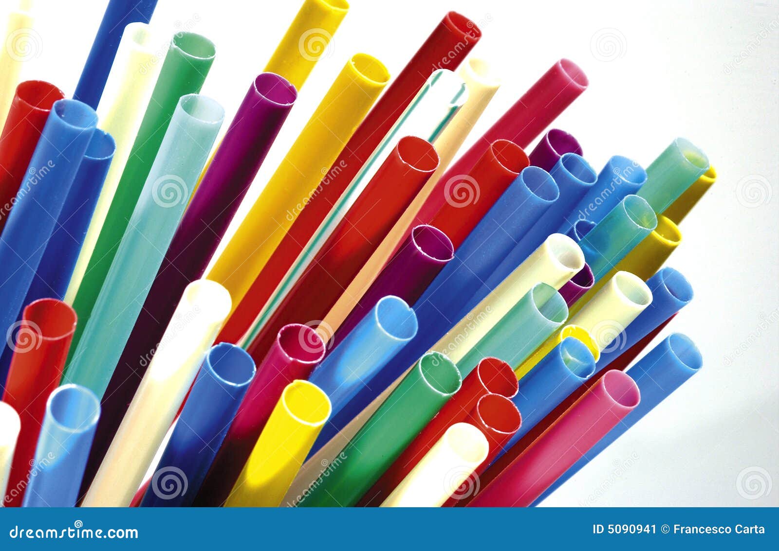 Colored plastic straws stock image. Image of cocktails - 5090941