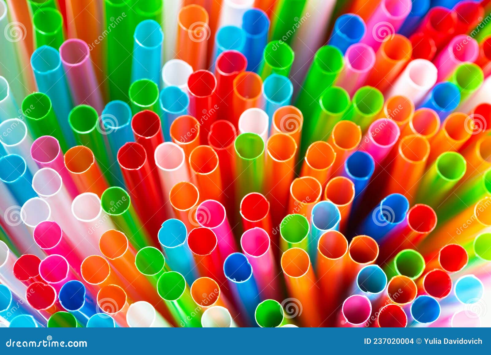 Colored Plastic Tubes for Cocktails Stock Photo - Image of focus ...