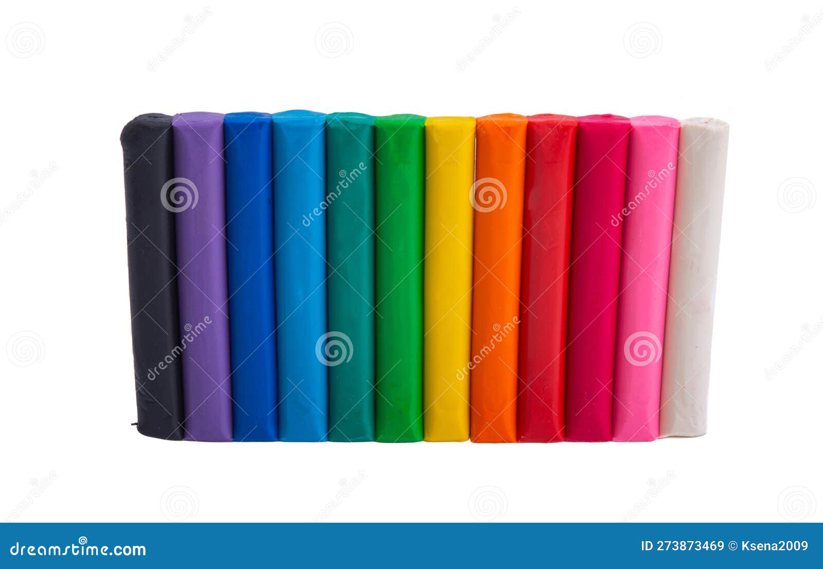 Colored Plasticine Isolated Stock Image - Image of rainbow, colorful ...