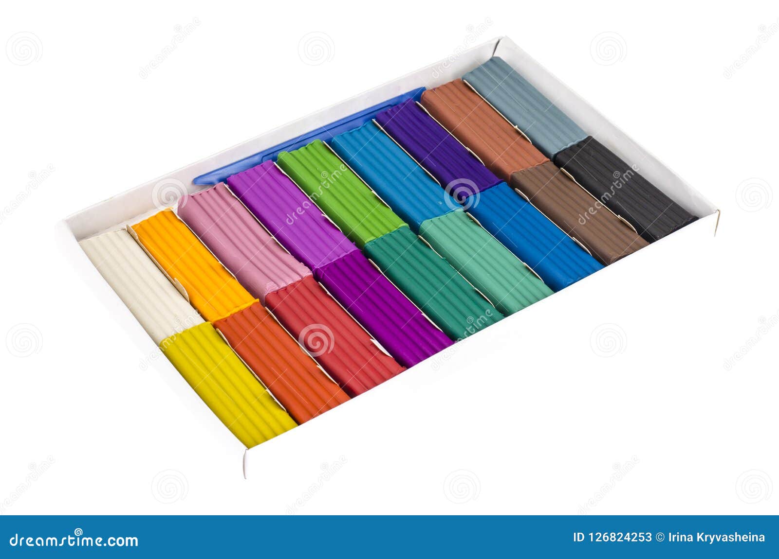 Colored Plasticine for Molding in Box Stock Image - Image of color ...