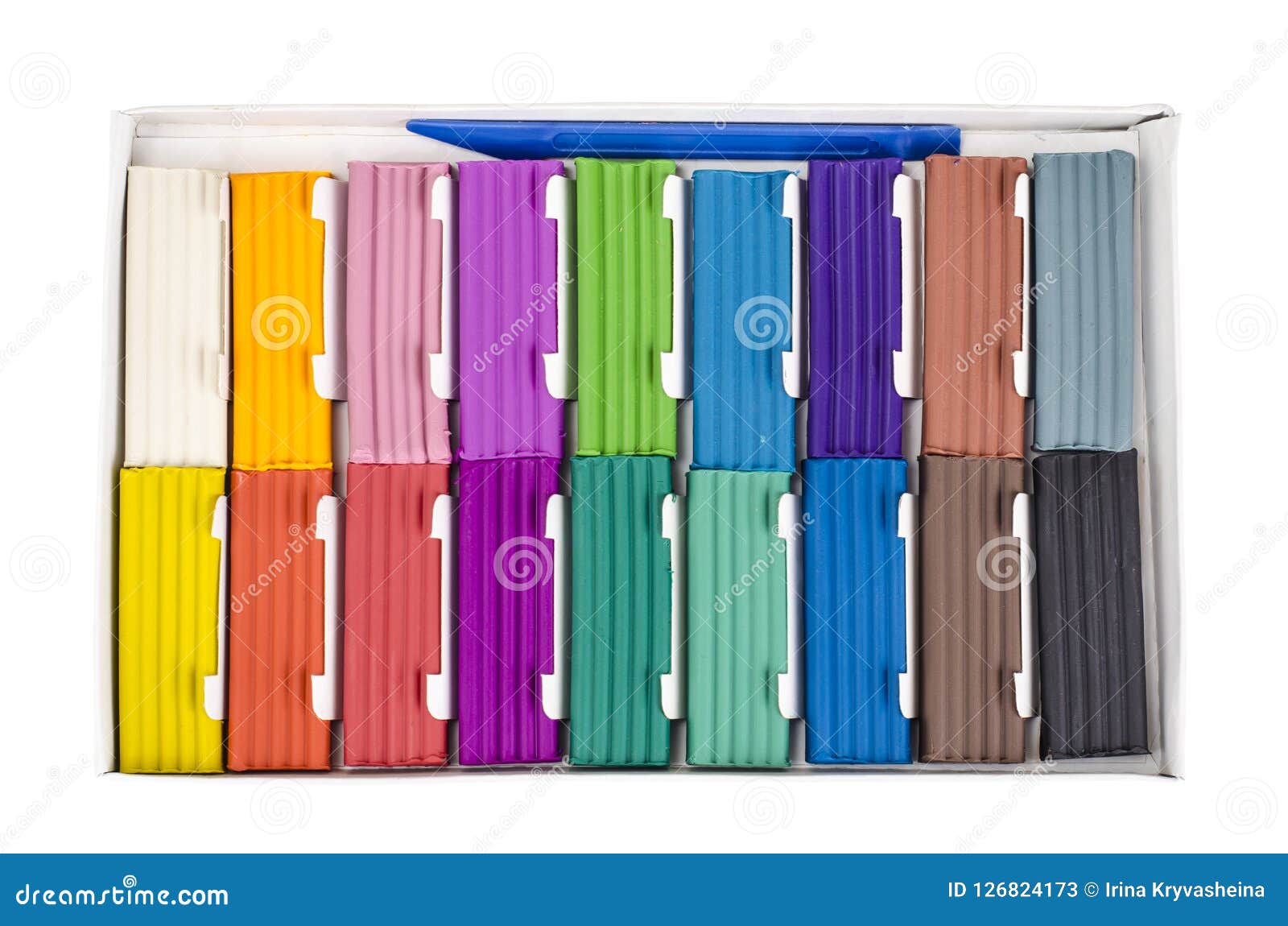 Colored Plasticine for Molding in Box Stock Image - Image of clay ...