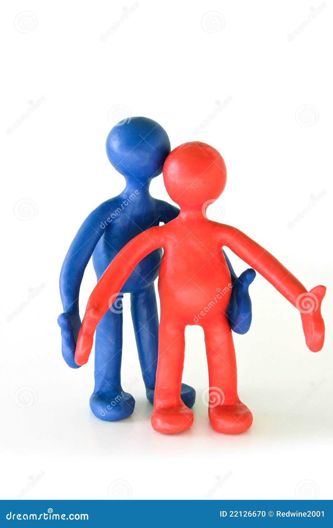 Colored Plasticine Puppets Standing Stock Photo - Image of creativity ...